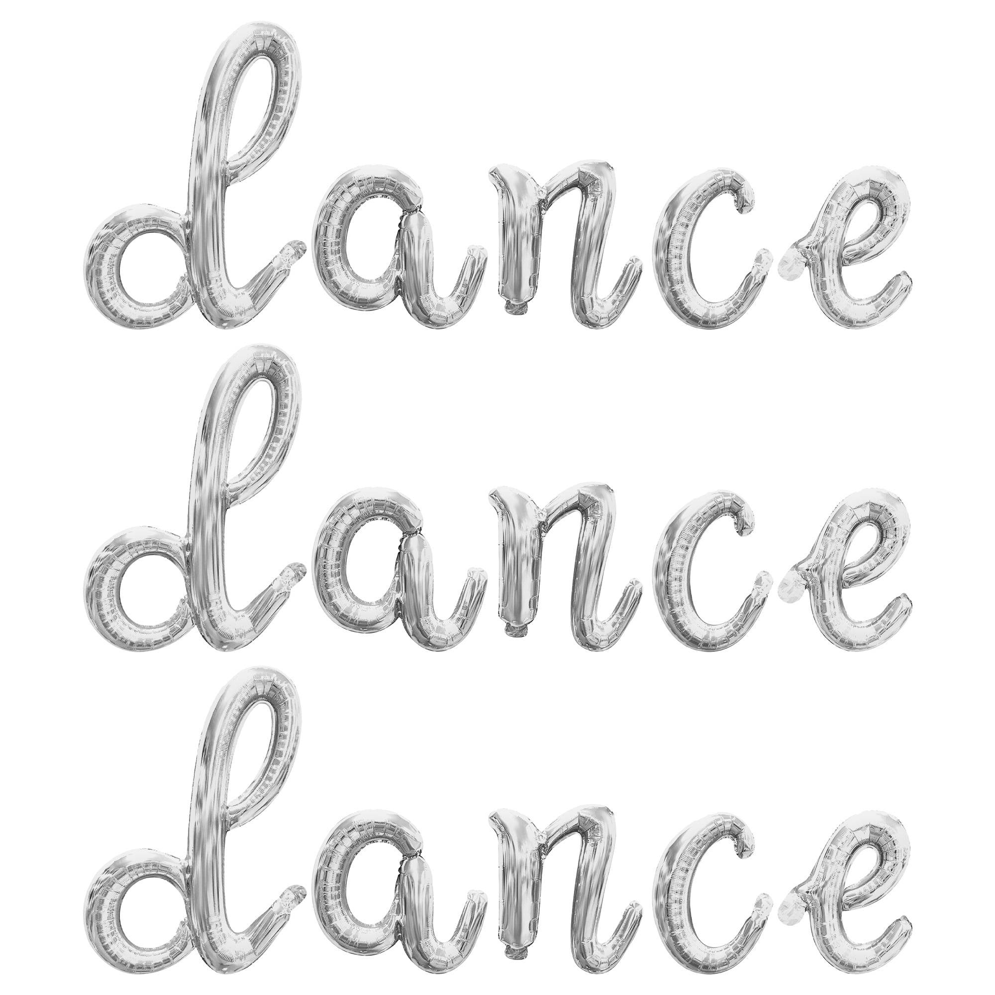 Cursive Script Letter Balloons - DANCE DANCE DANCE 16" Inch Alphabet ...