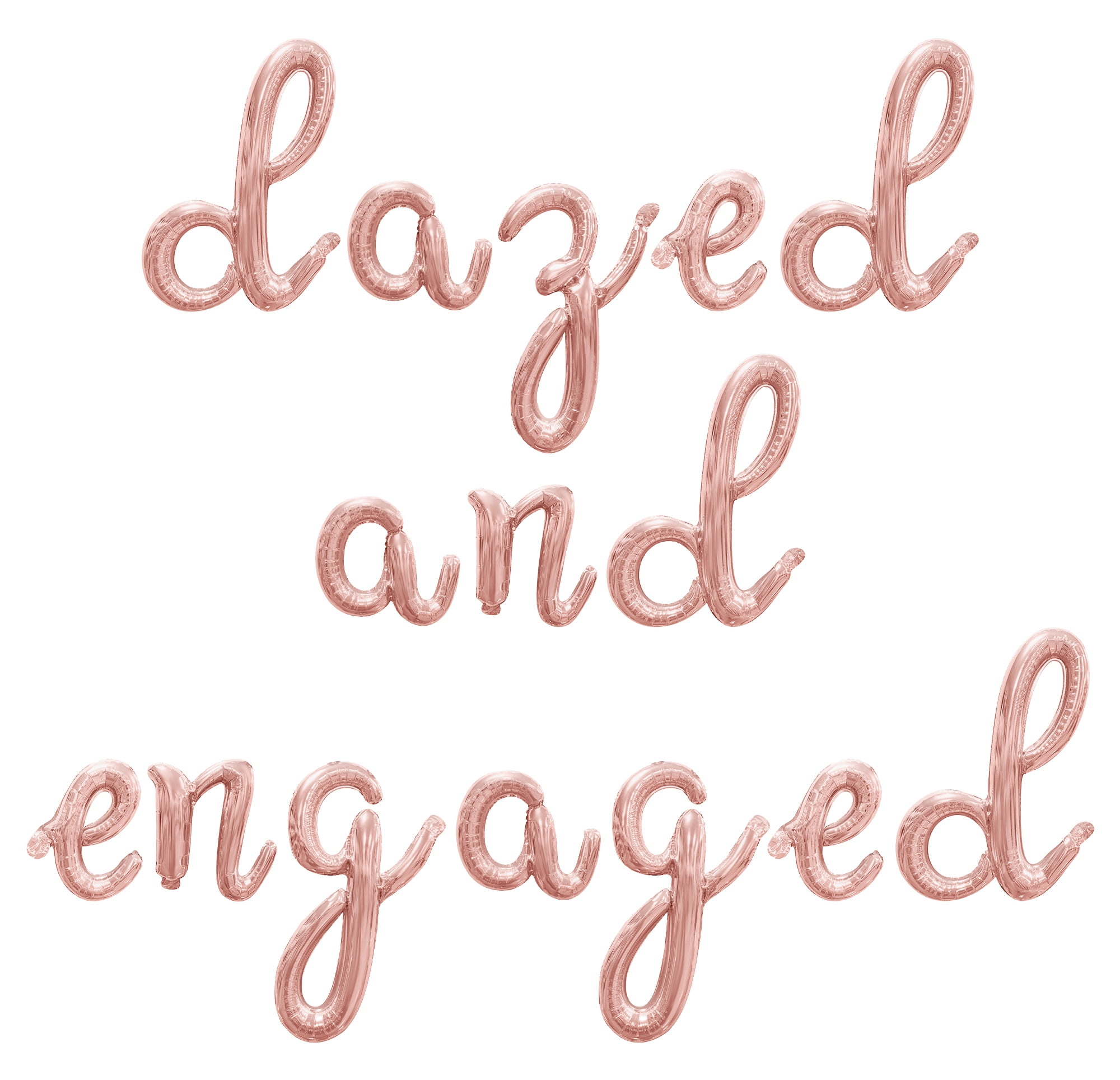 Cursive Script Letter Balloons - DAZED AND ENGAGED 16" Inch Alphabet ...