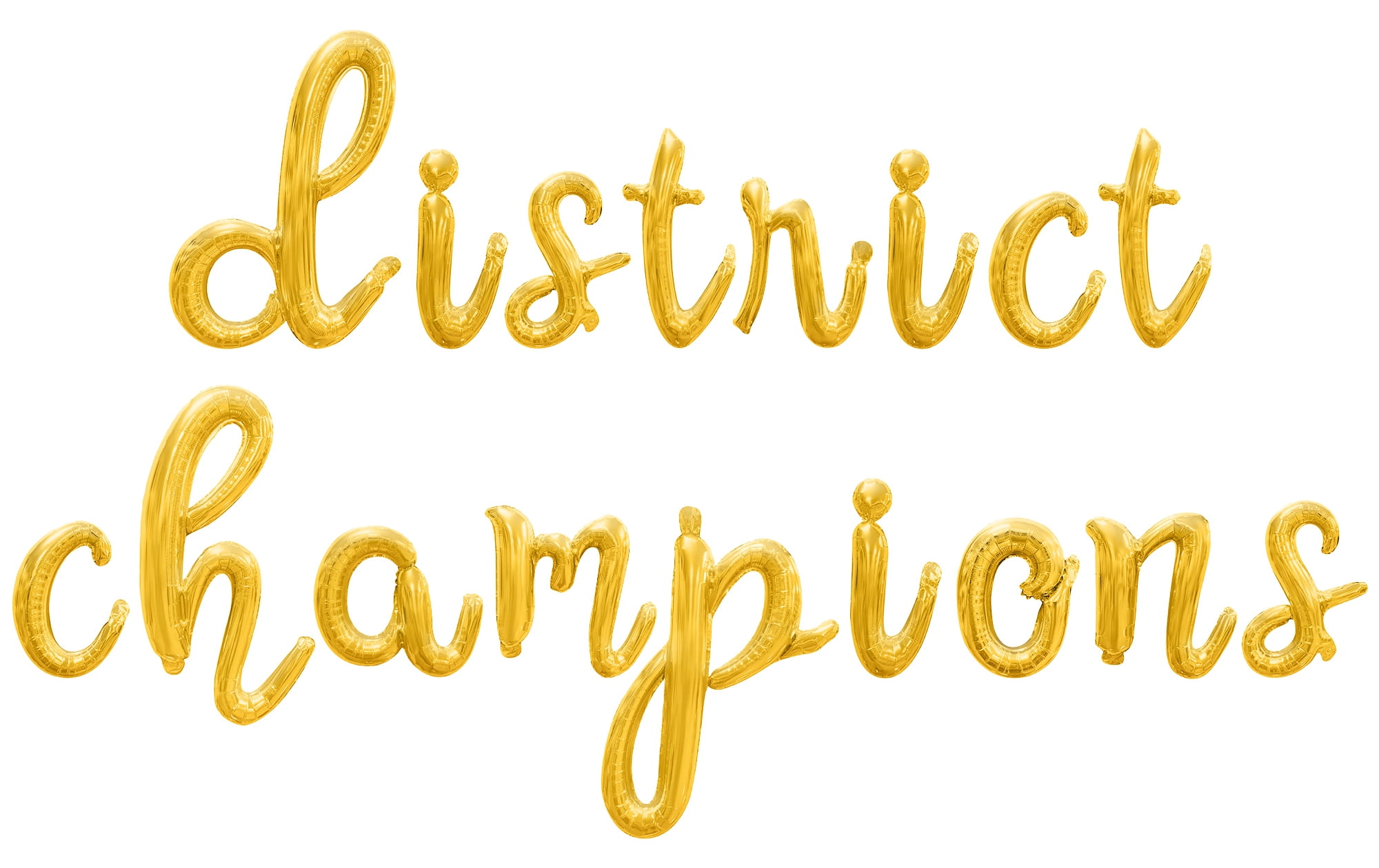 Cursive Script Letter Balloons - DISTRICT CHAMPIONS 16" Inch Alphabet ...