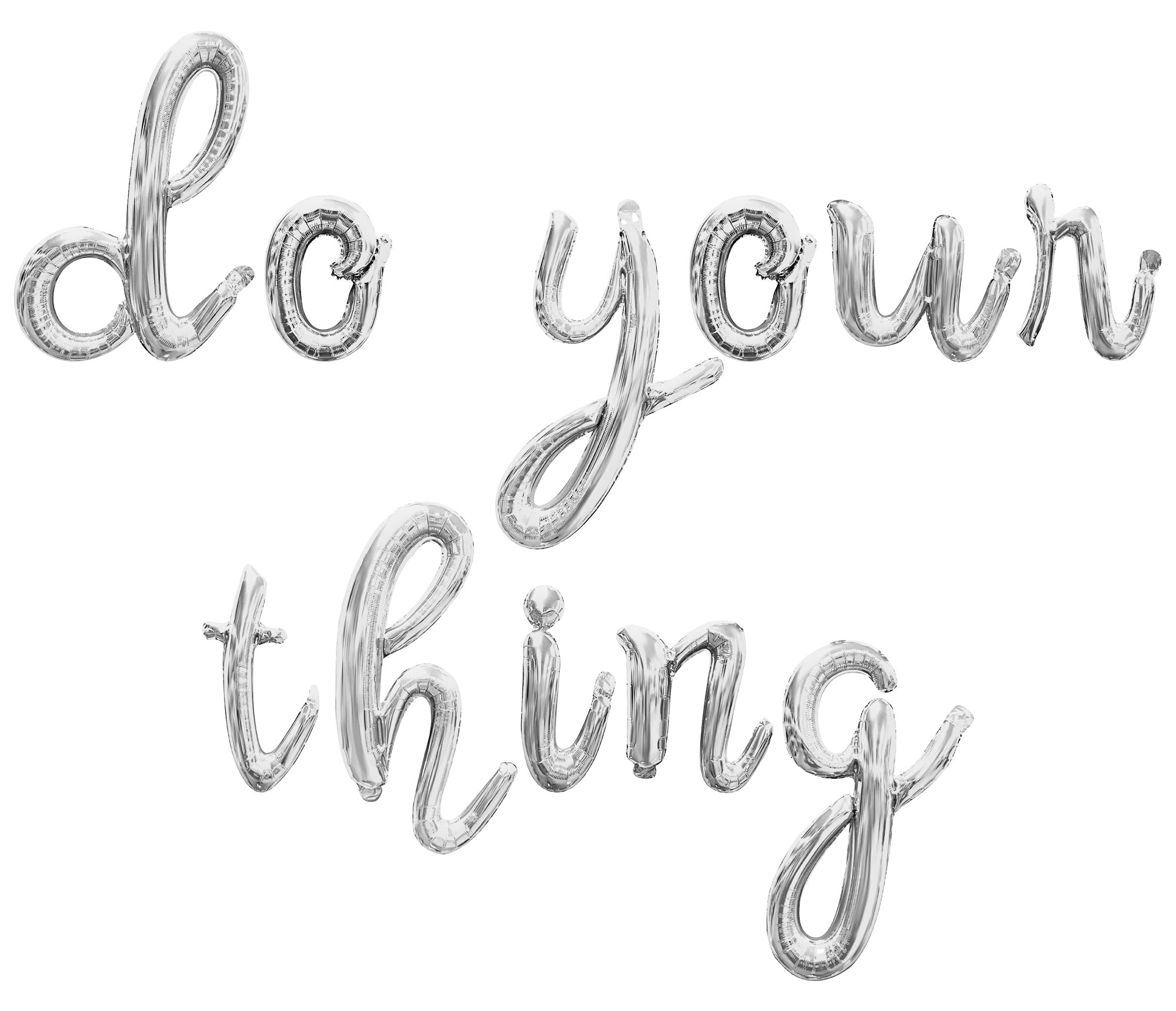 Cursive Script Letter Balloons - DO YOUR THING 16" Inch Alphabet ...