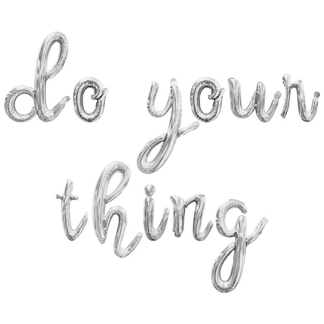 Cursive Script Letter Balloons - DO YOUR THING 16" Inch Alphabet ...