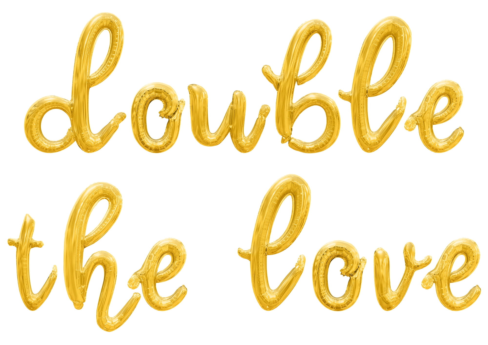 Cursive Script Letter Balloons - DOUBLE THE LOVE 16" Inch Alphabet ...