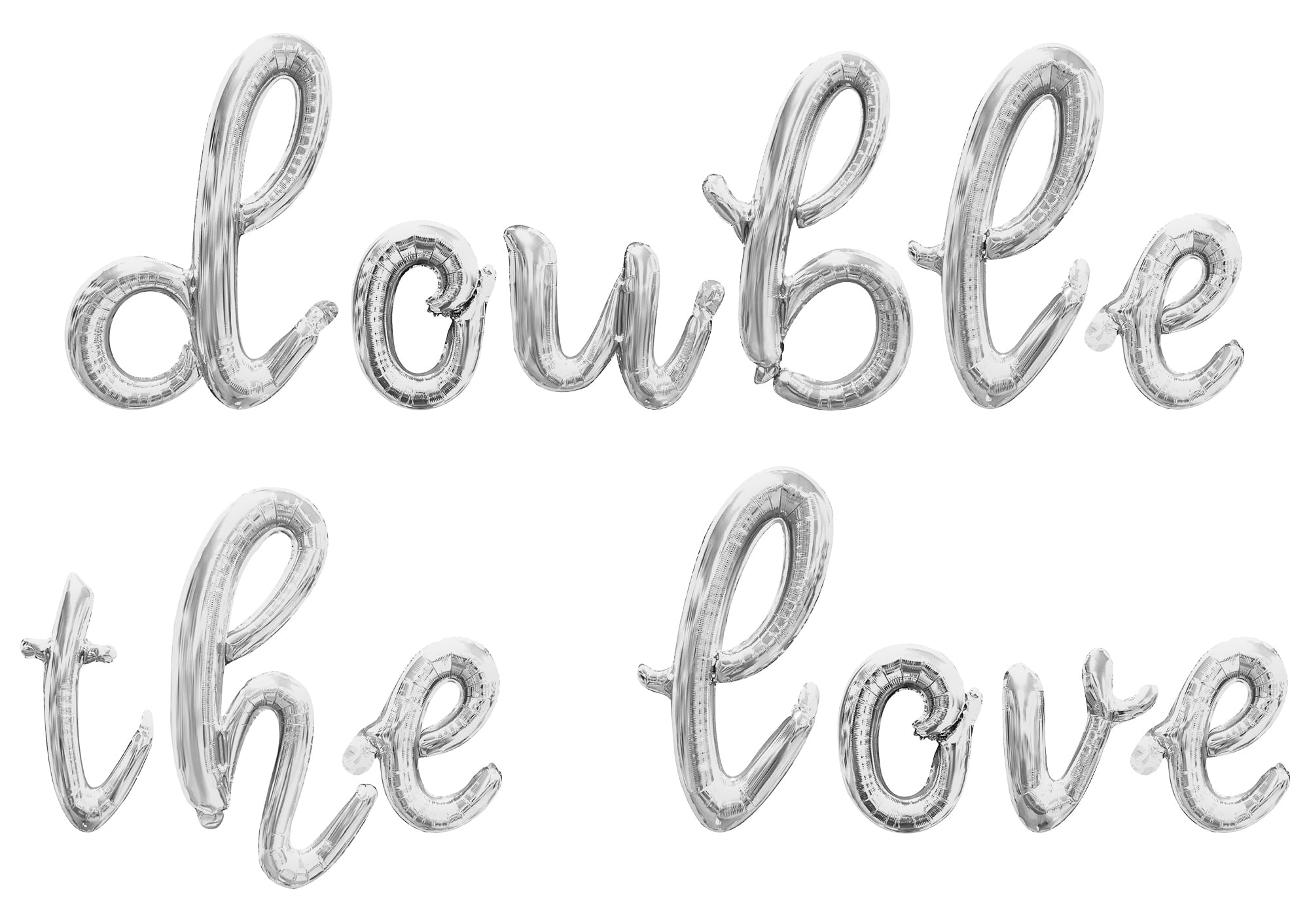 Cursive Script Letter Balloons - DOUBLE THE LOVE 16" Inch Alphabet ...