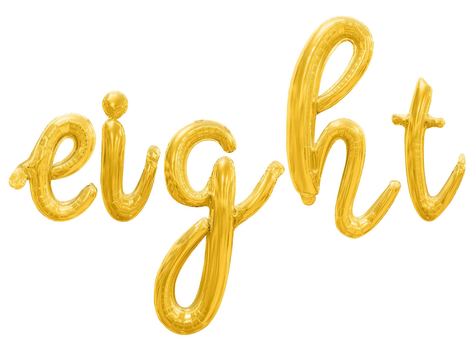 Cursive Script Letter Balloons - EIGHT 16" Inch Alphabet Letters Foil ...