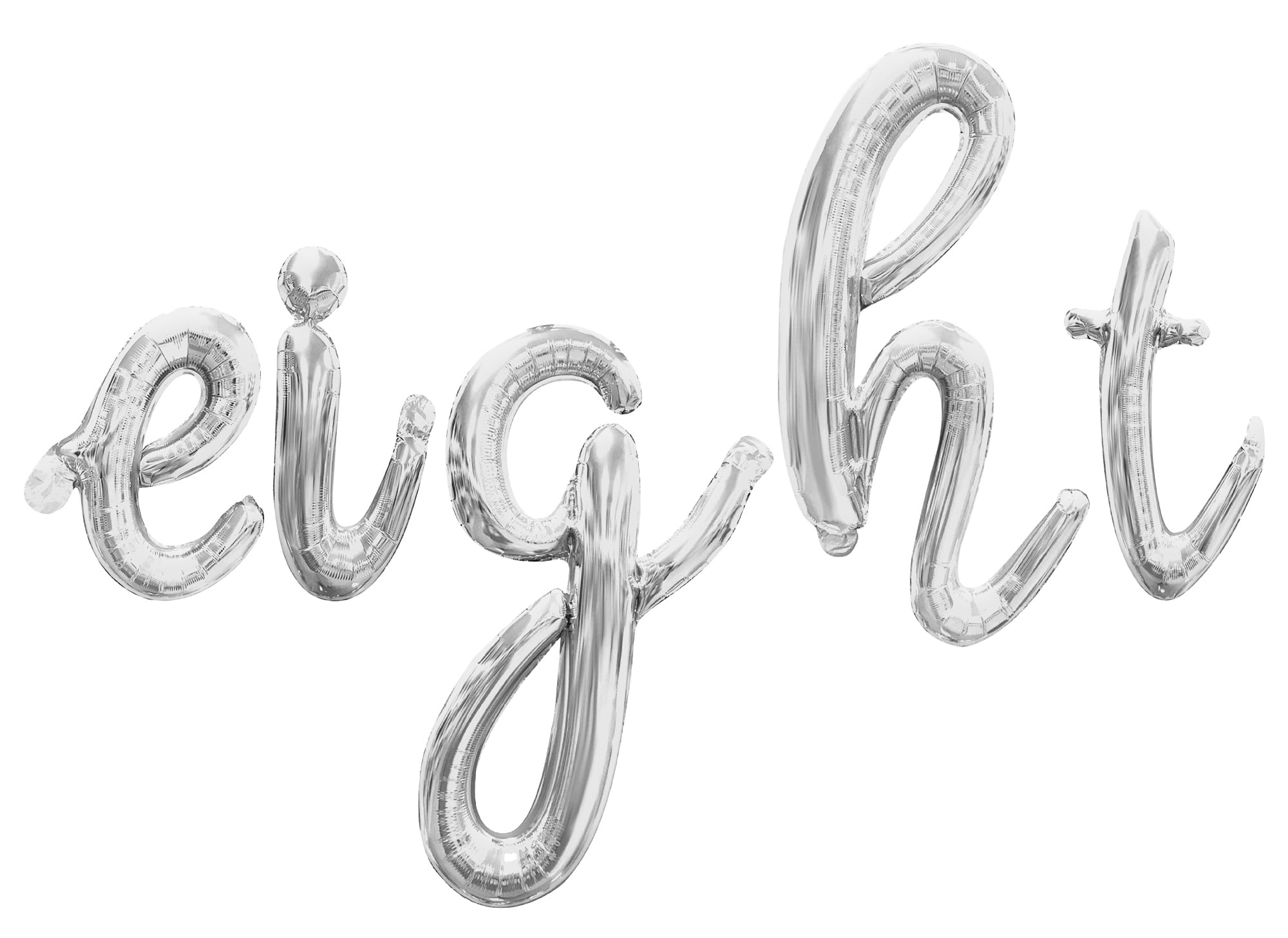 Cursive Script Letter Balloons - EIGHT 16" Inch Alphabet Letters Foil ...