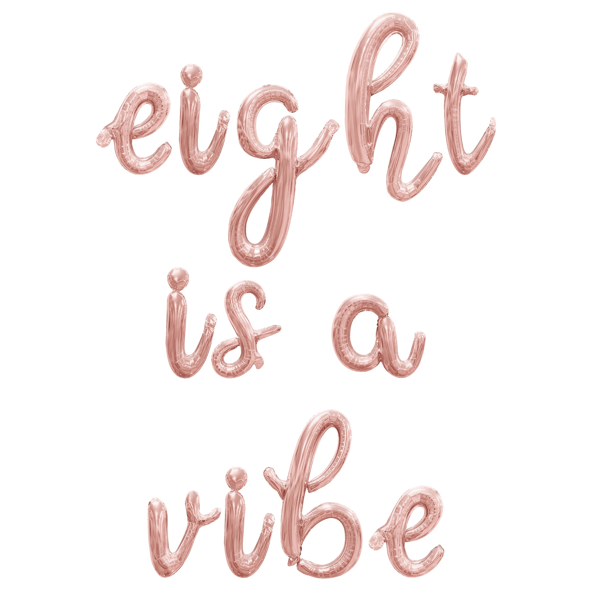 Cursive Script Letter Balloons - EIGHT IS A VIBE 16" Inch Alphabet ...