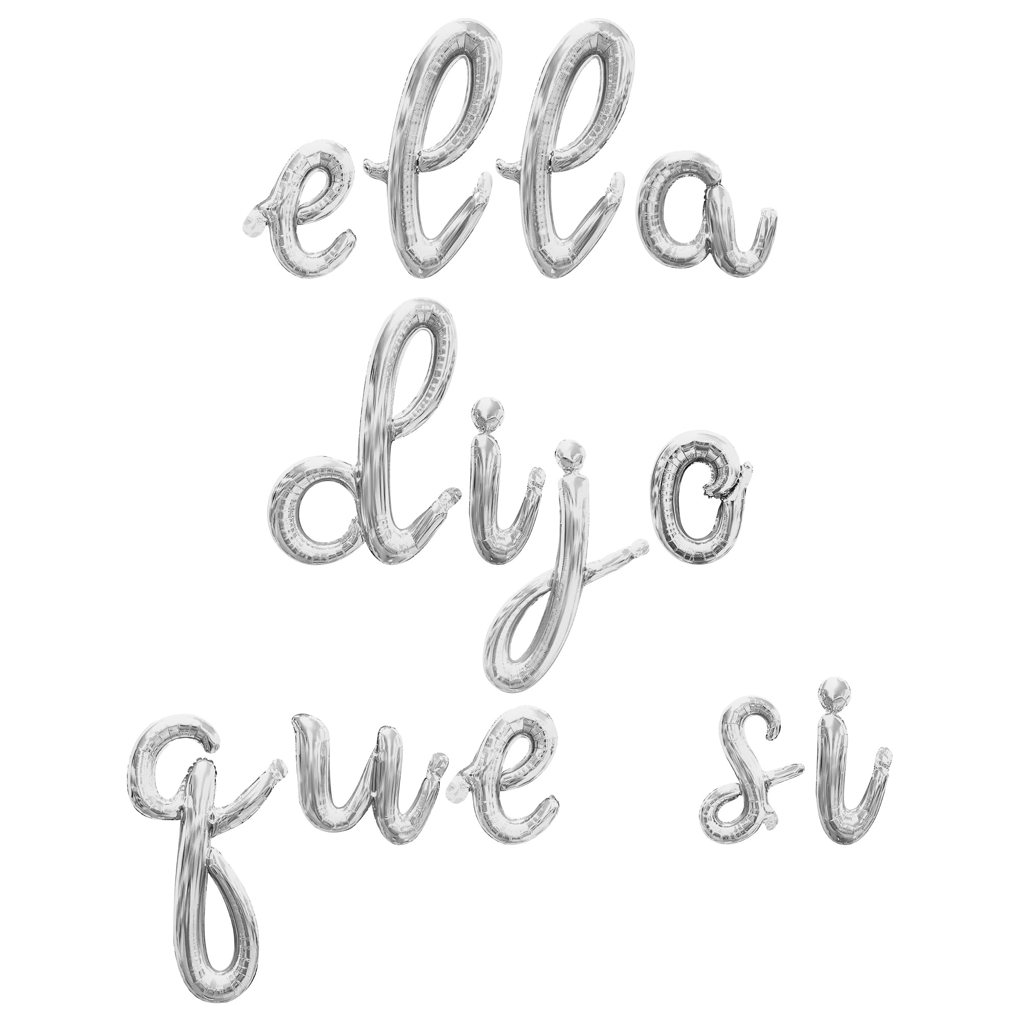 Cursive Script Letter Balloons - ELLA DIJO QUE SI 16" Inch Alphabet ...