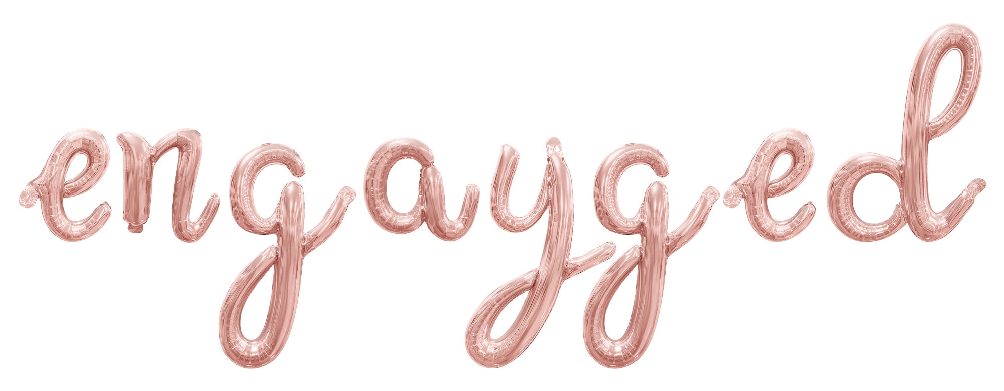 Cursive Script Letter Balloons - ENGAYGED 16" Inch Alphabet Letters ...