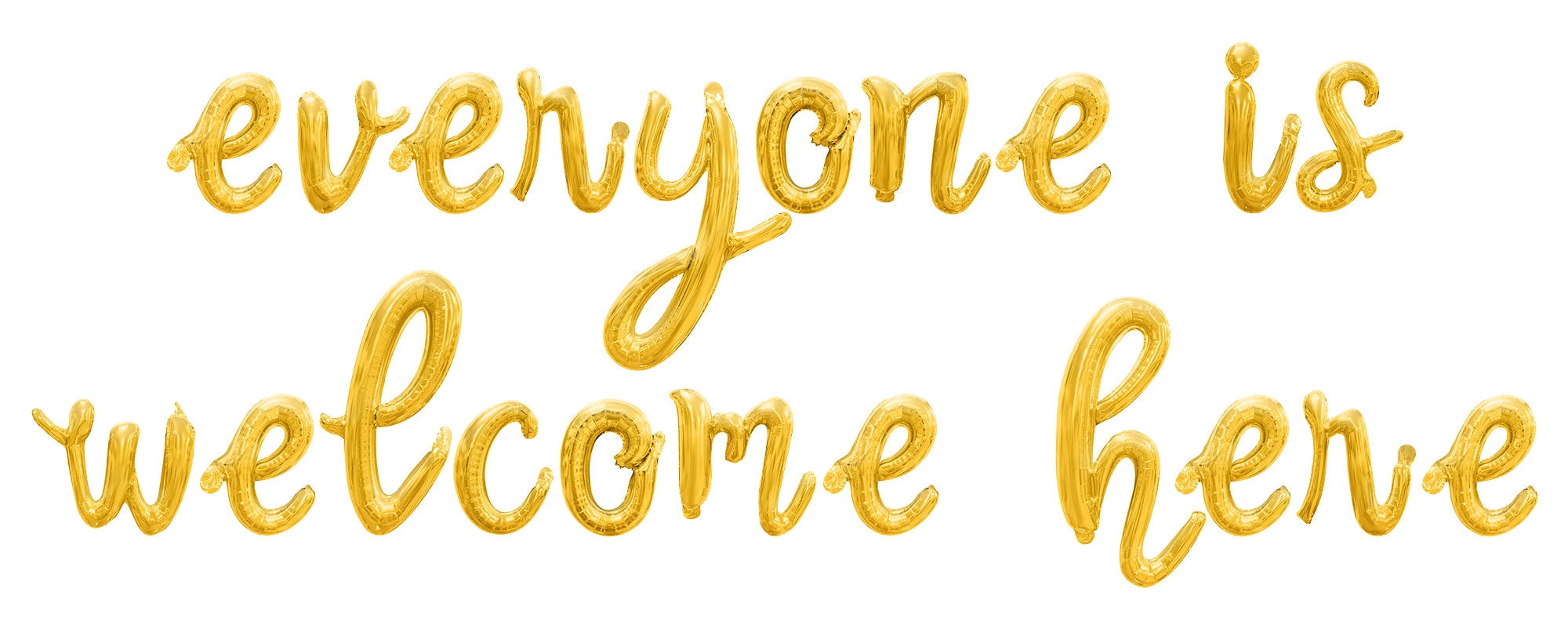 Cursive Script Letter Balloons - EVERYONE IS WELCOME HERE 16" Inch ...