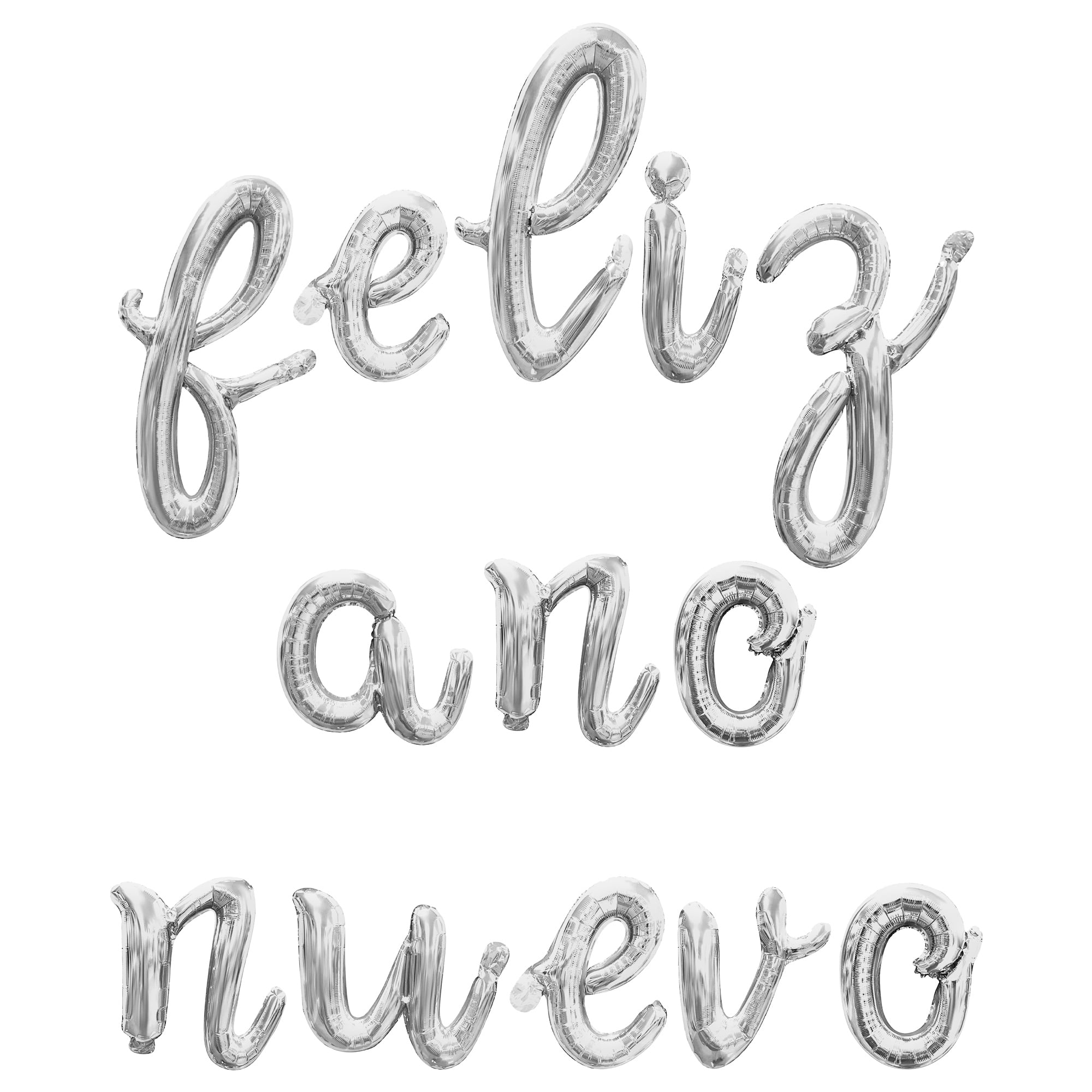Cursive Script Letter Balloons - FELIZ ANO NUEVO 16" Inch Alphabet ...