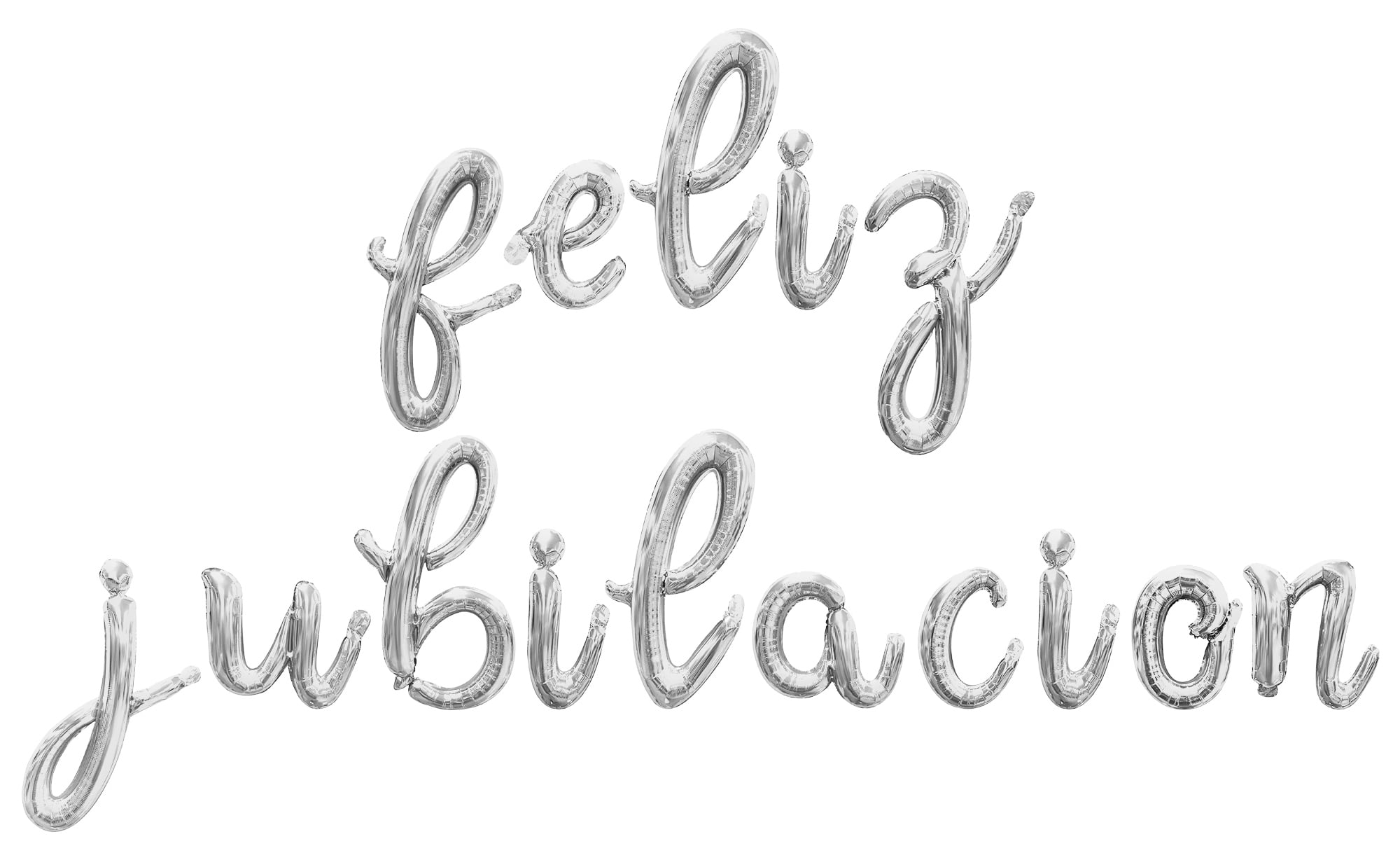 Cursive Script Letter Balloons - FELIZ JUBILACION 16" Inch Alphabet ...