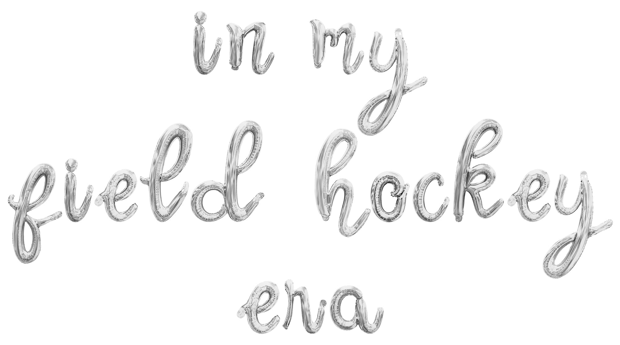Cursive Script Letter Balloons - IN MY FIELD HOCKEY ERA 16" Inch ...