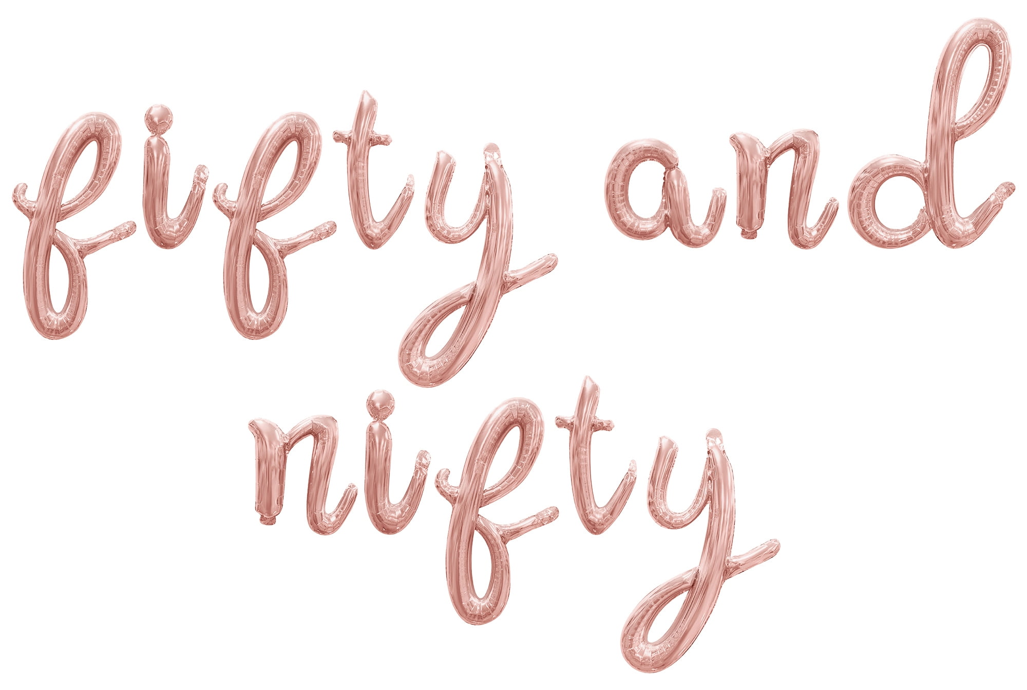 Cursive Script Letter Balloons - FIFTY AND NIFTY 16" Inch Alphabet ...