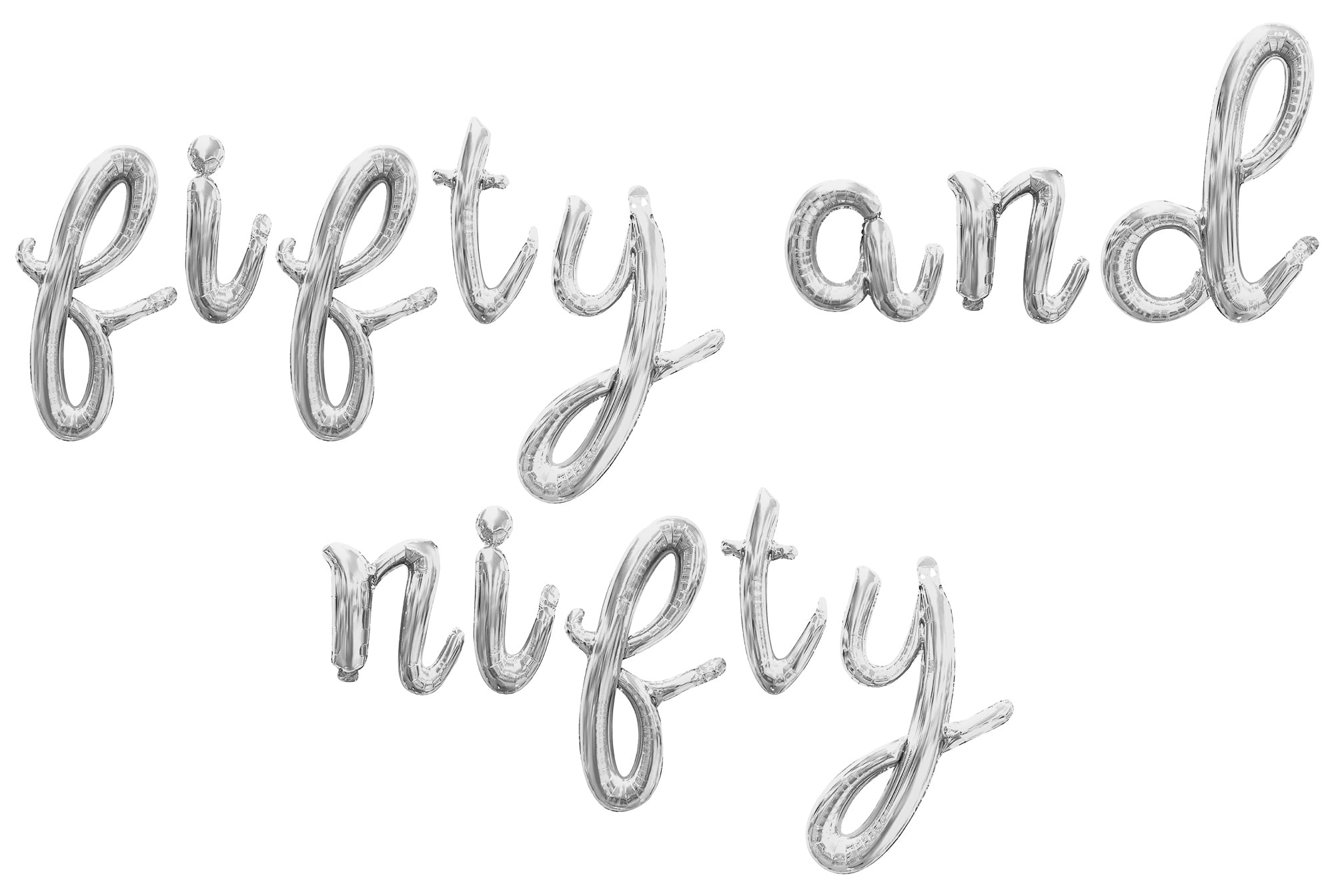 Cursive Script Letter Balloons - FIFTY AND NIFTY 16" Inch Alphabet ...