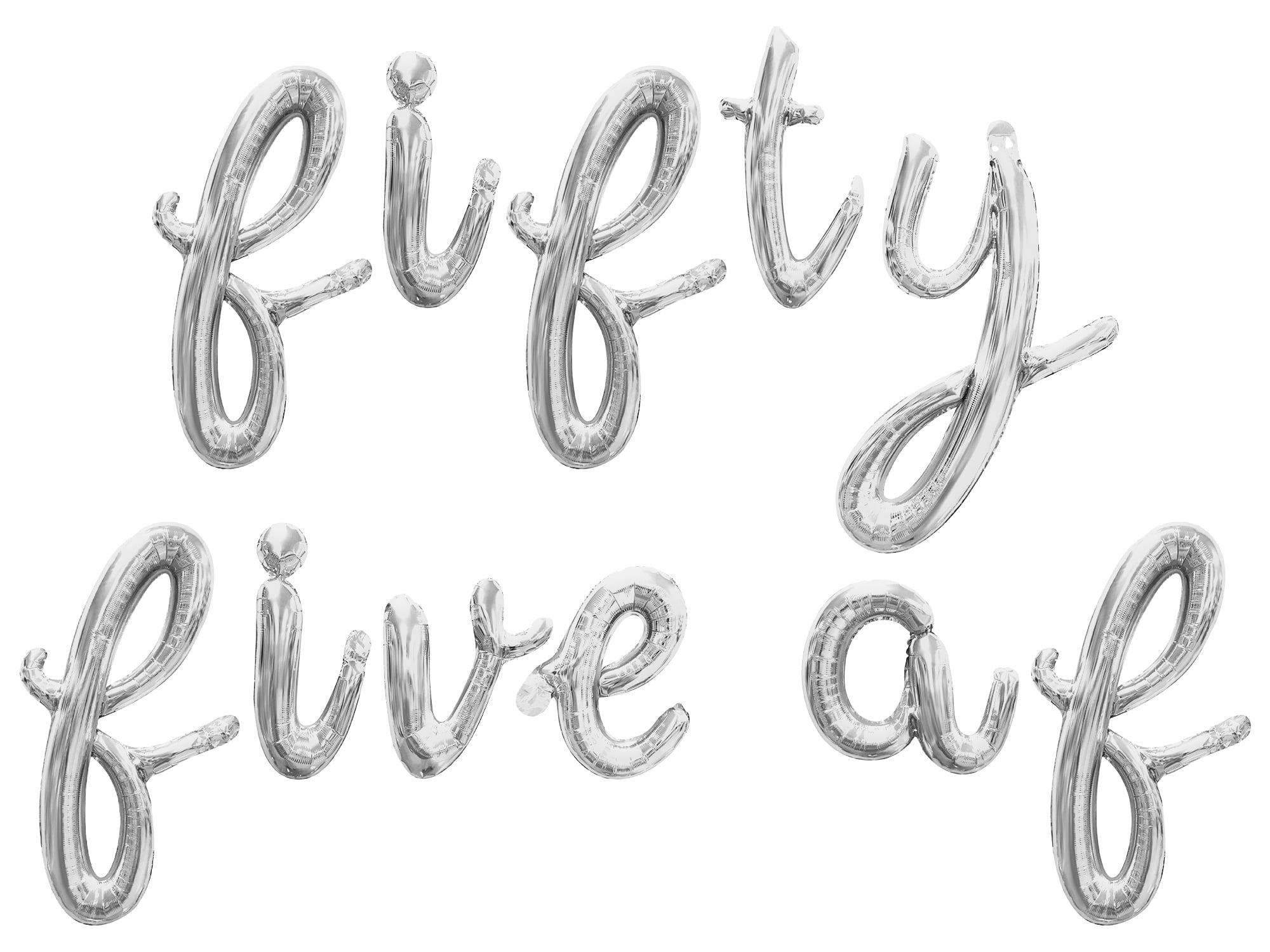 Cursive Script Letter Balloons - FIFTY FIVE AF 16" Inch Alphabet ...