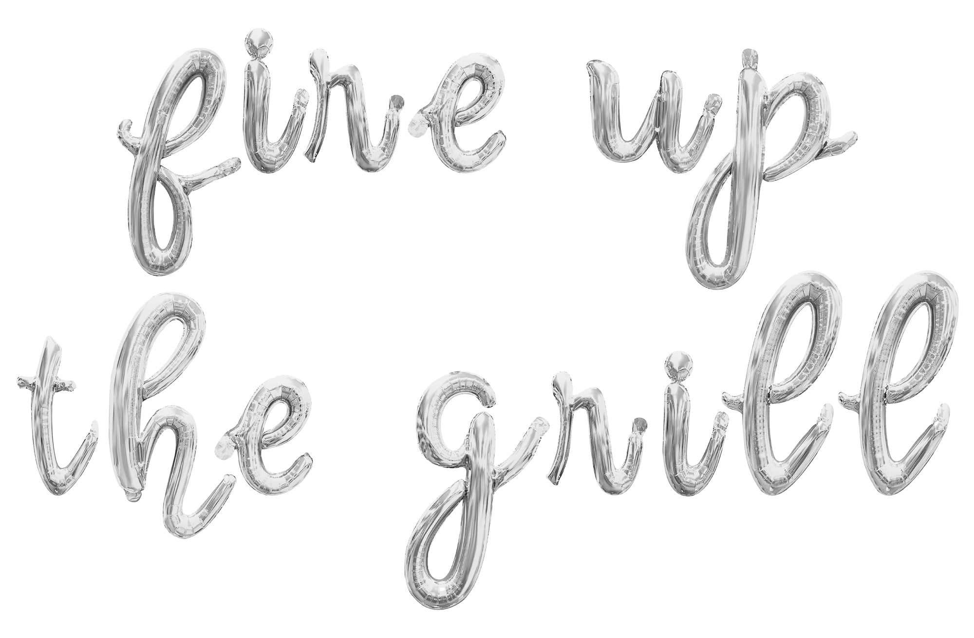 Cursive Script Letter Balloons - FIRE UP THE GRILL 16" Inch Alphabet ...