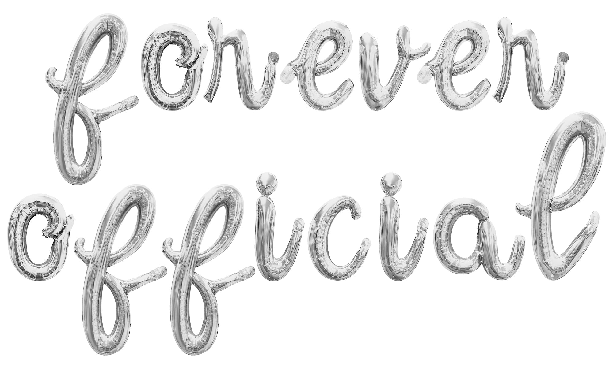 Cursive Script Letter Balloons - FOREVER OFFICIAL 16" Inch Alphabet ...