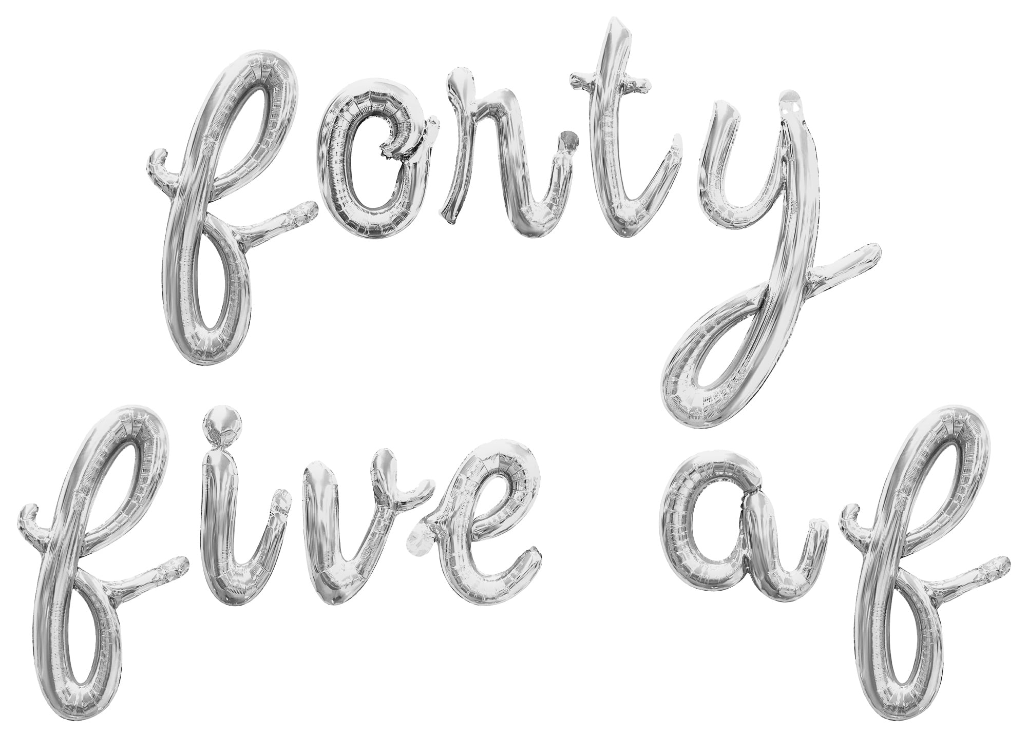 Cursive Script Letter Balloons - FORTY FIVE AF 16" Inch Alphabet ...