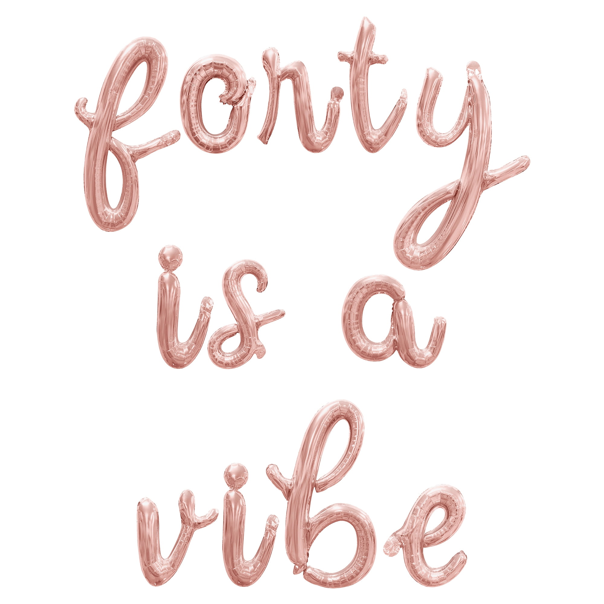 Cursive Script Letter Balloons - FORTY IS A VIBE 16" Inch Alphabet ...