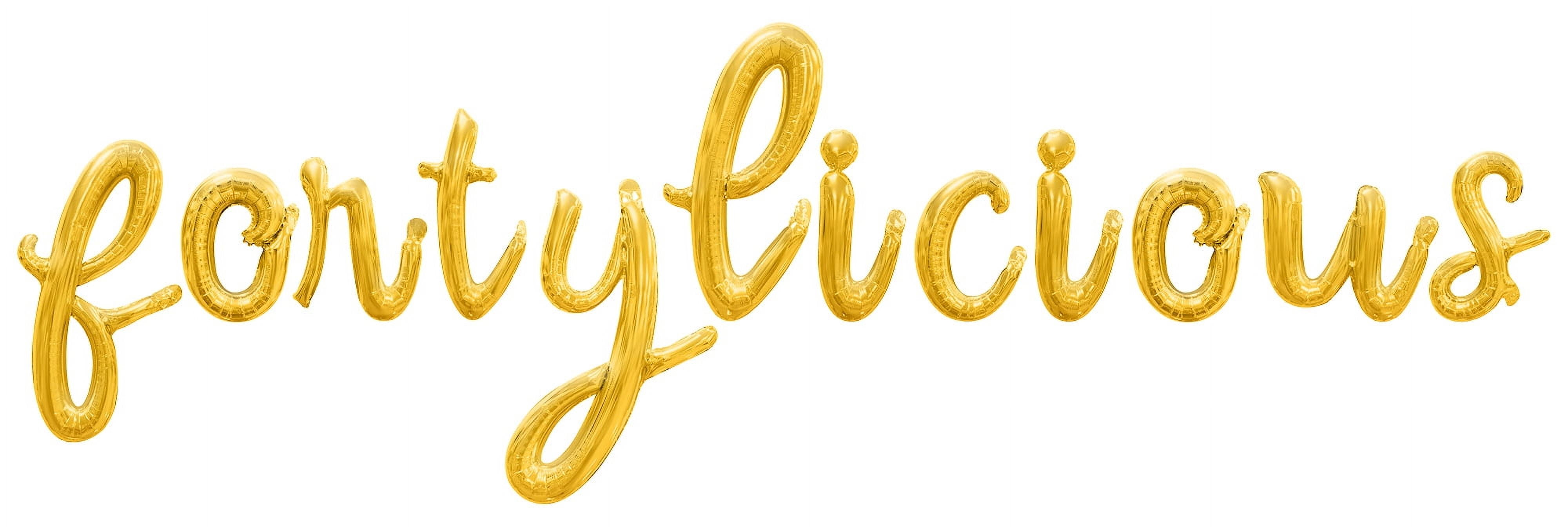 Cursive Script Letter Balloons - FORTYLICIOUS 16" Inch Alphabet Letters ...