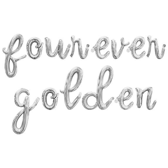 Cursive Script Letter Balloons - FOUREVER GOLDEN 16" Inch Alphabet ...