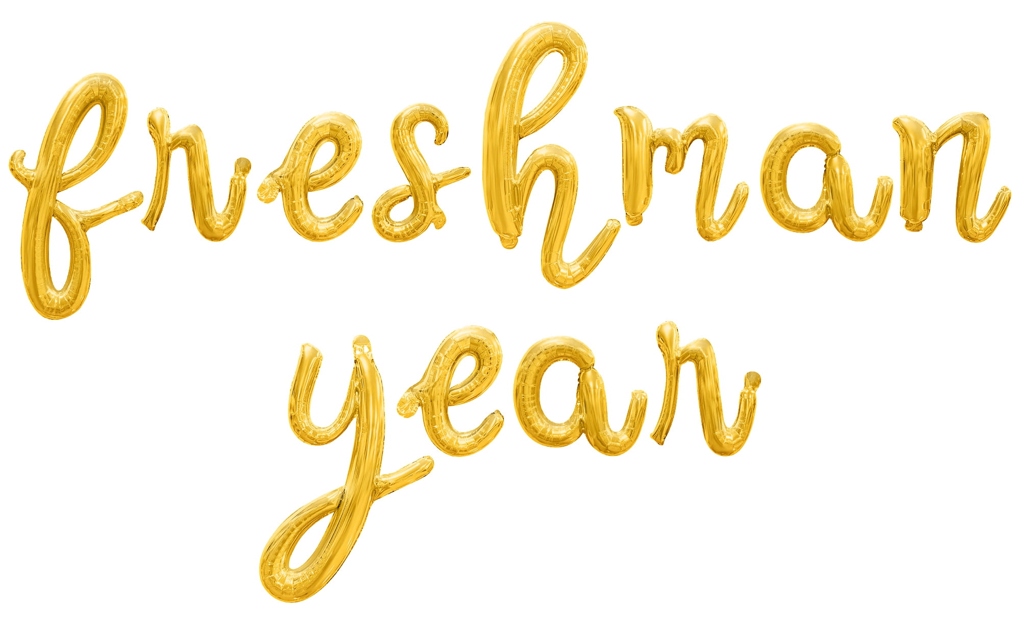 Cursive Script Letter Balloons - FRESHMAN YEAR 16" Inch Alphabet ...