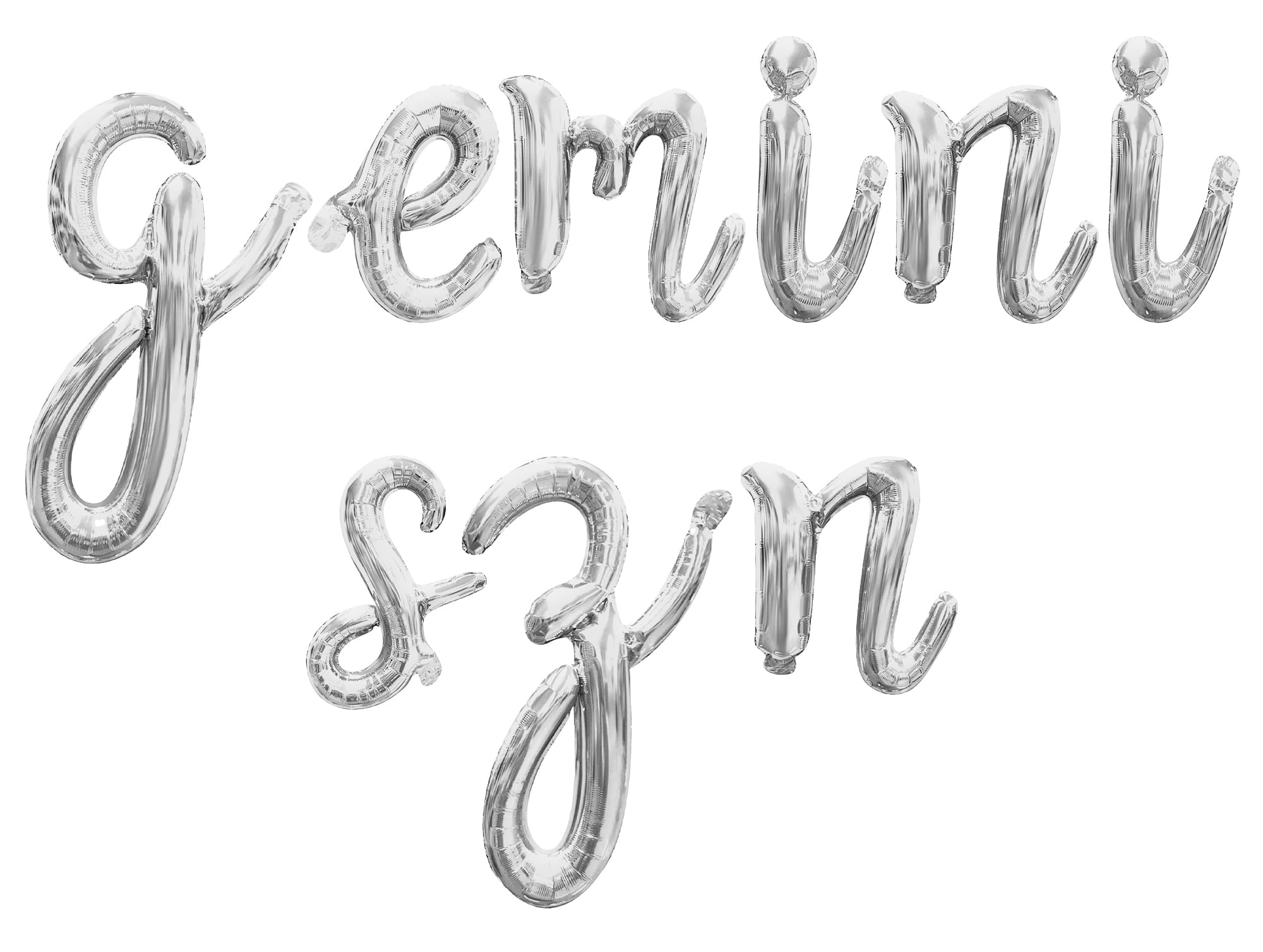 Cursive Script Letter Balloons - GEMINI SZN 16" Inch Alphabet Letters ...