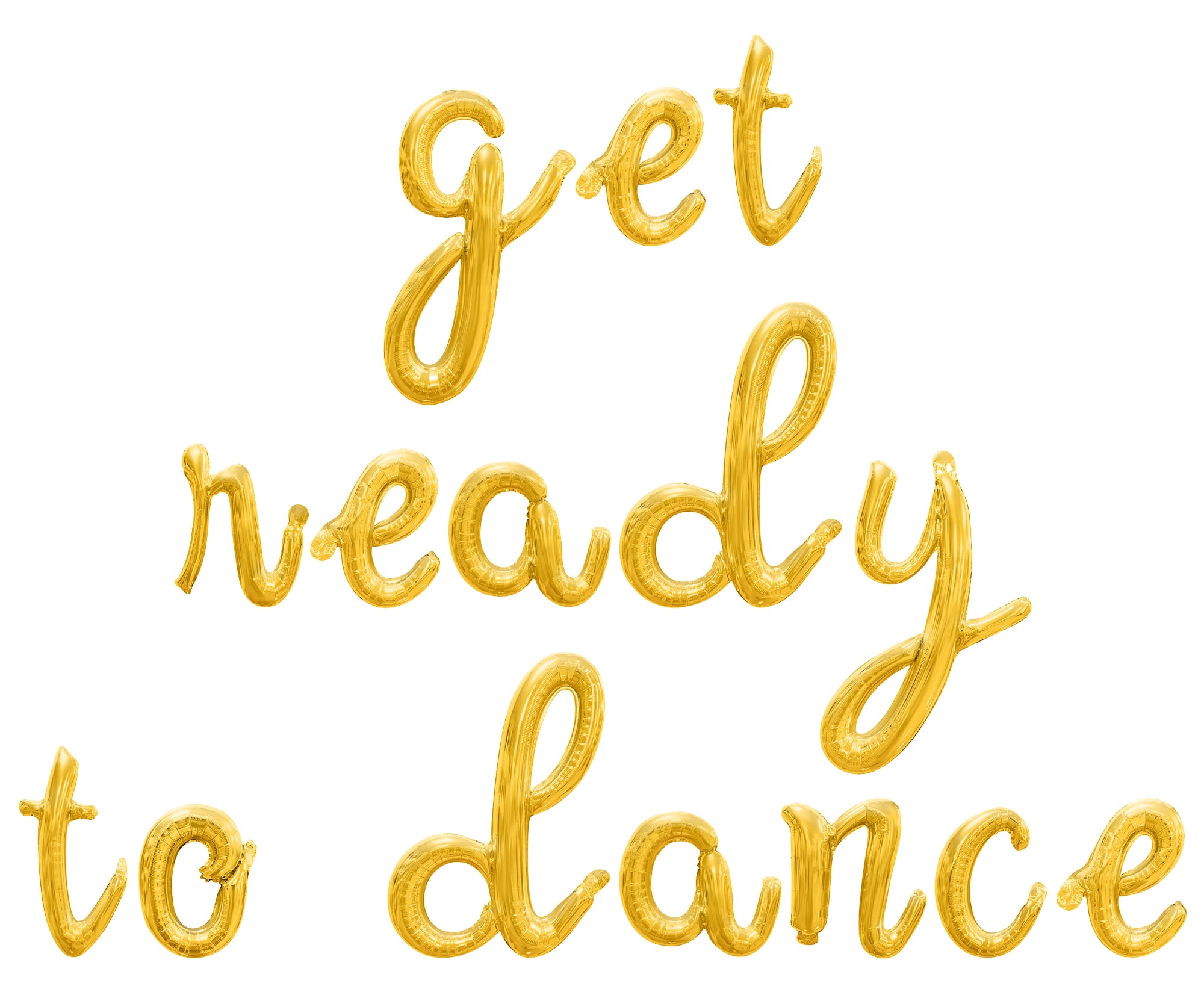 Cursive Script Letter Balloons - GET READY TO DANCE 16" Inch Alphabet ...