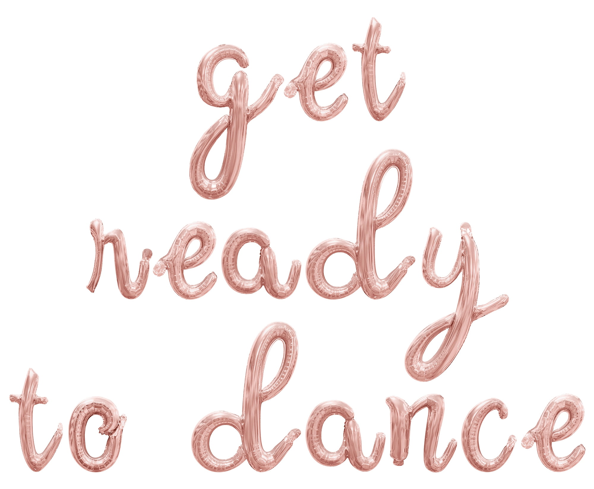 Cursive Script Letter Balloons - GET READY TO DANCE 16" Inch Alphabet ...