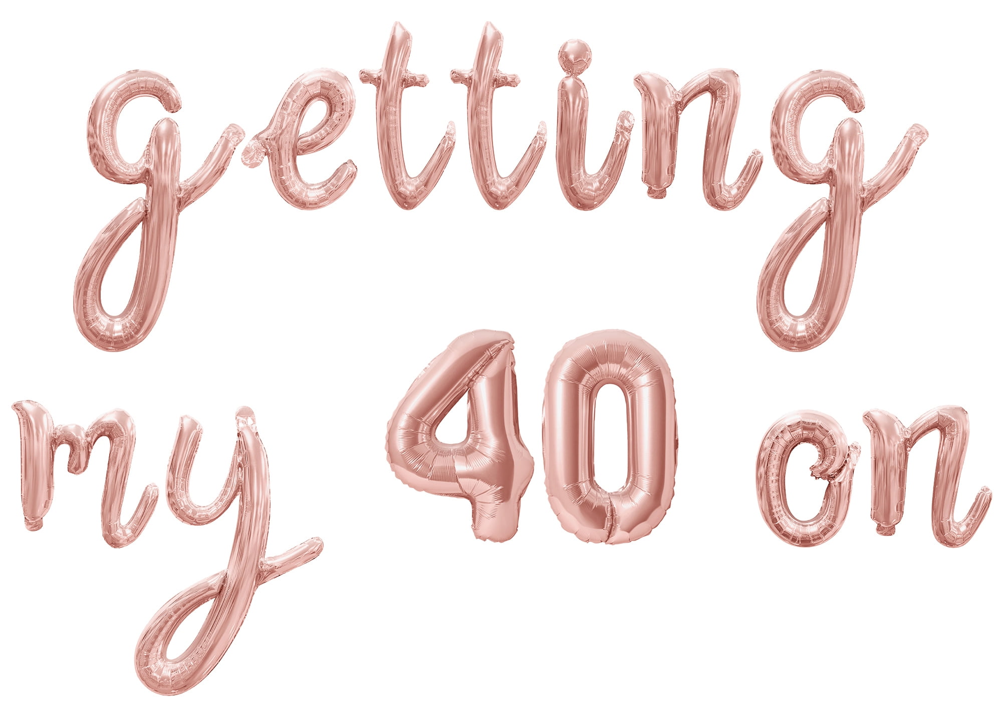 Cursive Script Letter Balloons - GETTING MY 40 ON 16" Inch Alphabet ...