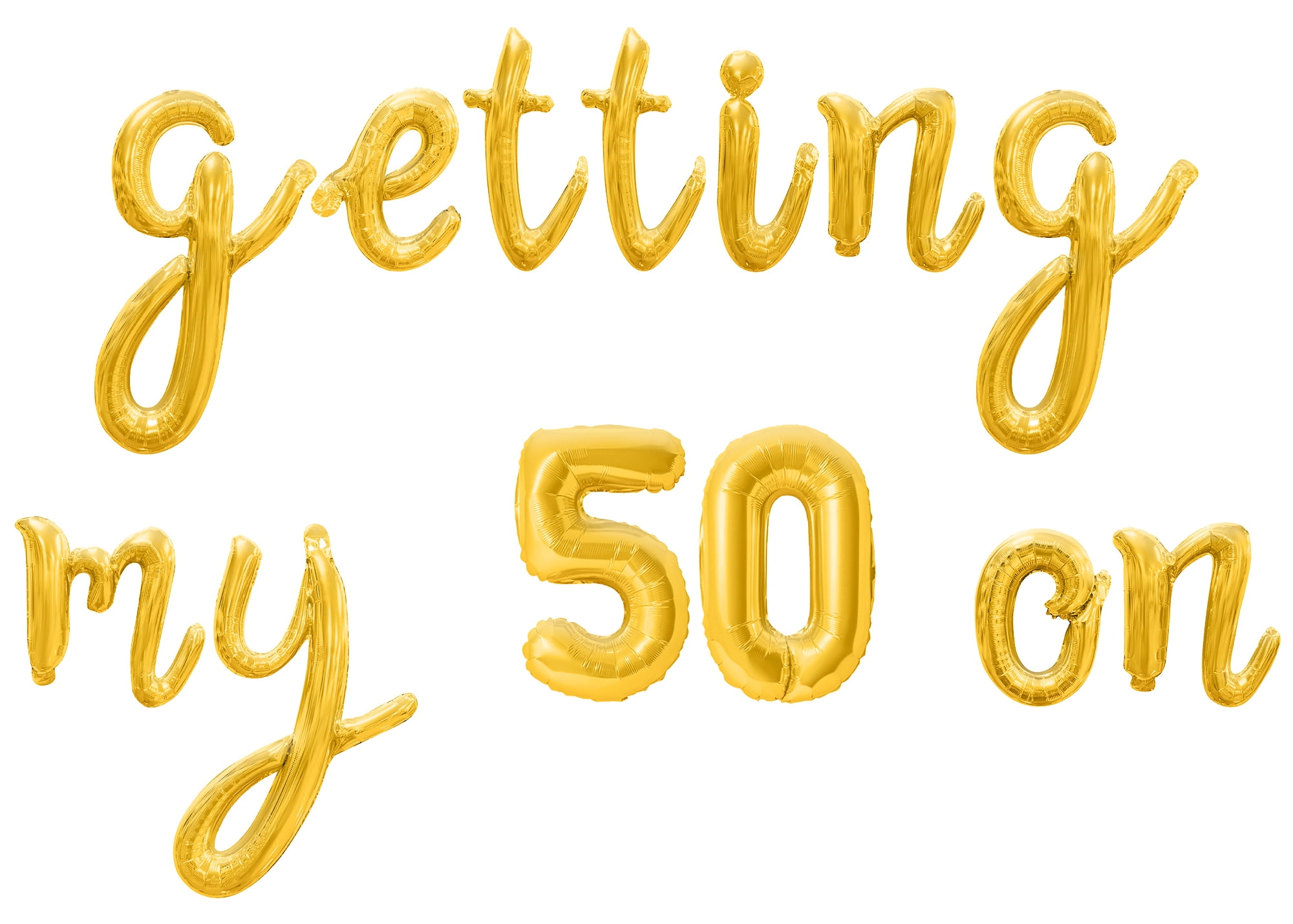 Cursive Script Letter Balloons - GETTING MY 50 ON 16" Inch Alphabet ...