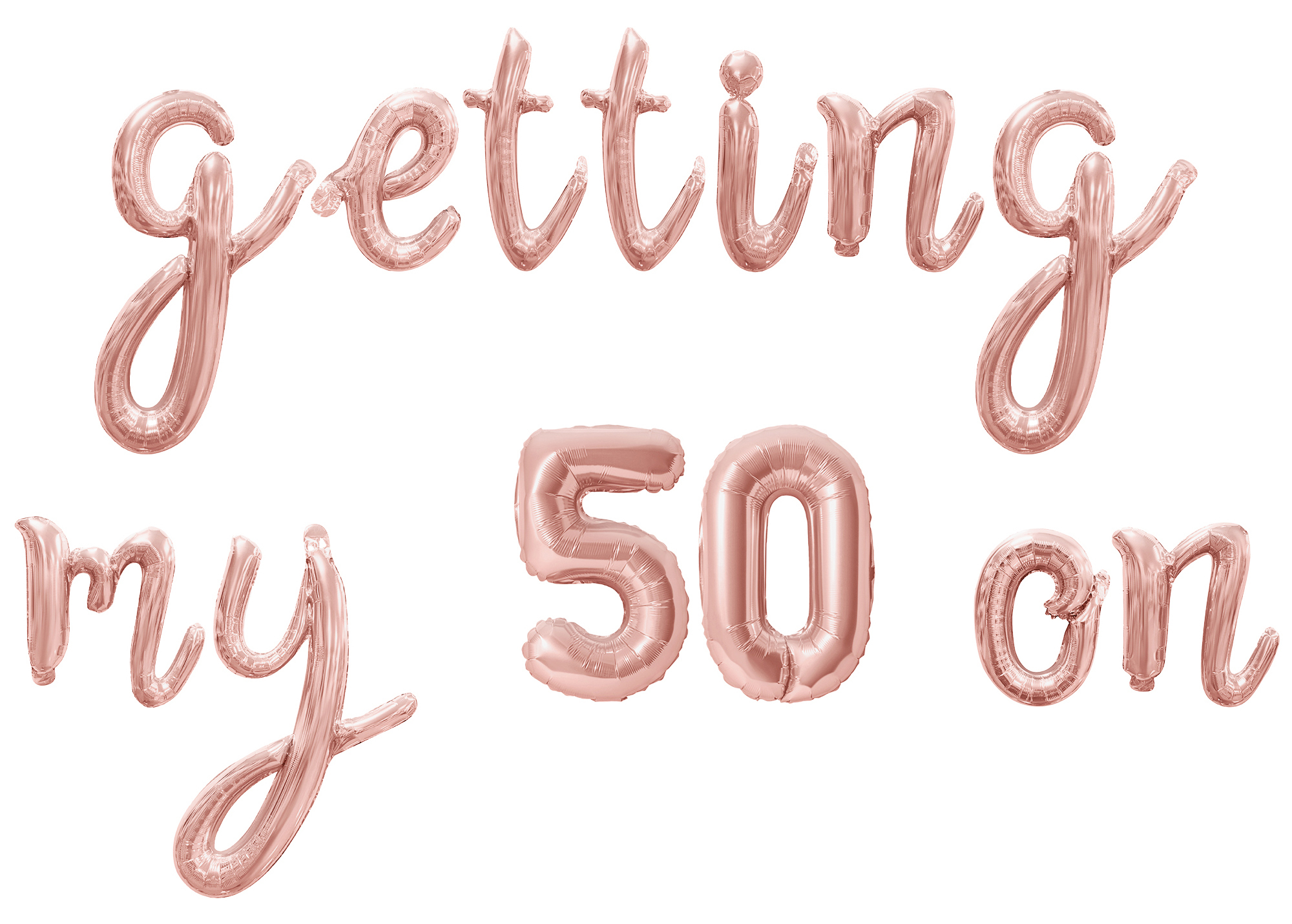 Cursive Script Letter Balloons - GETTING MY 50 ON 16" Inch Alphabet ...