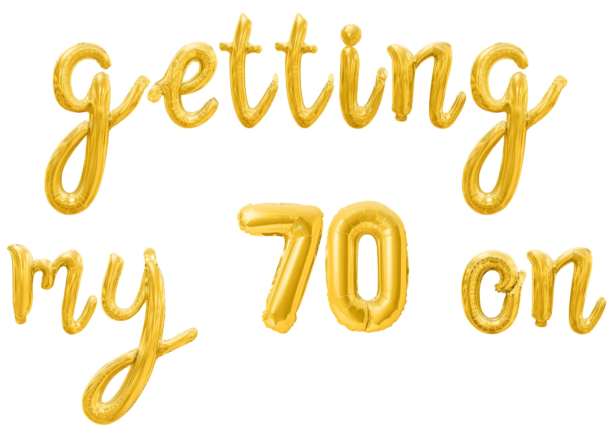 Cursive Script Letter Balloons - GETTING MY 70 ON 16" Inch Alphabet ...