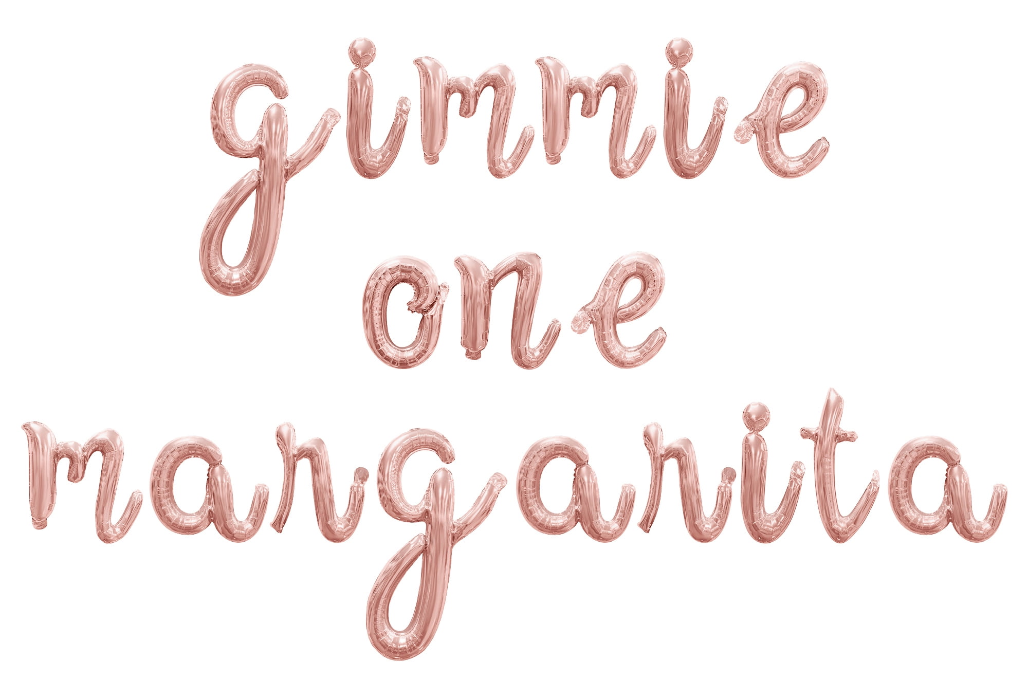 Cursive Script Letter Balloons - GIMMIE ONE MARGARITA 16" Inch Alphabet ...
