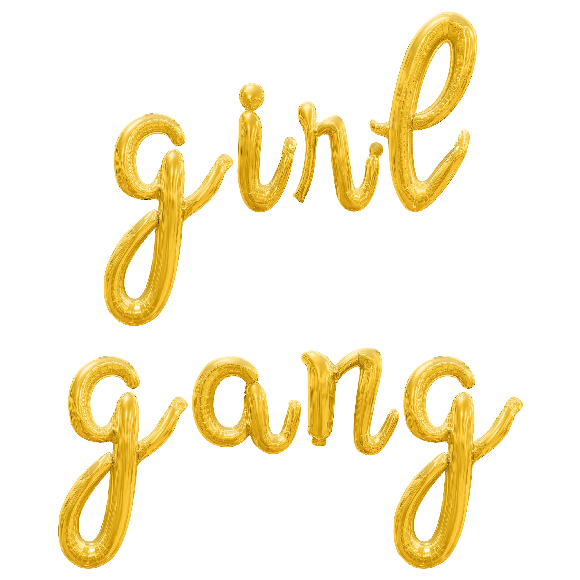 Cursive Script Letter Balloons - GIRL GANG 16" Inch Alphabet Letters ...