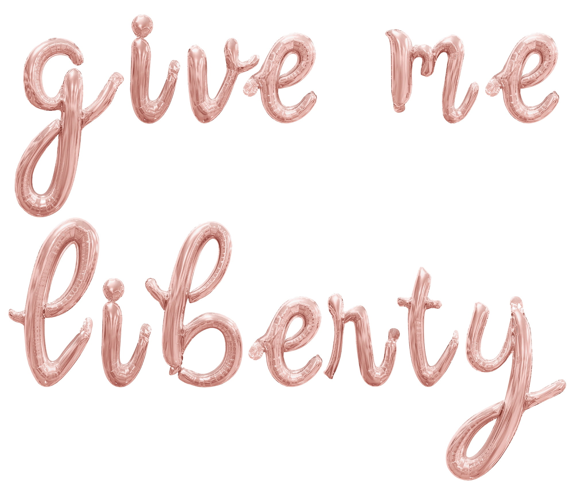 Cursive Script Letter Balloons - GIVE ME LIBERTY 16" Inch Alphabet ...