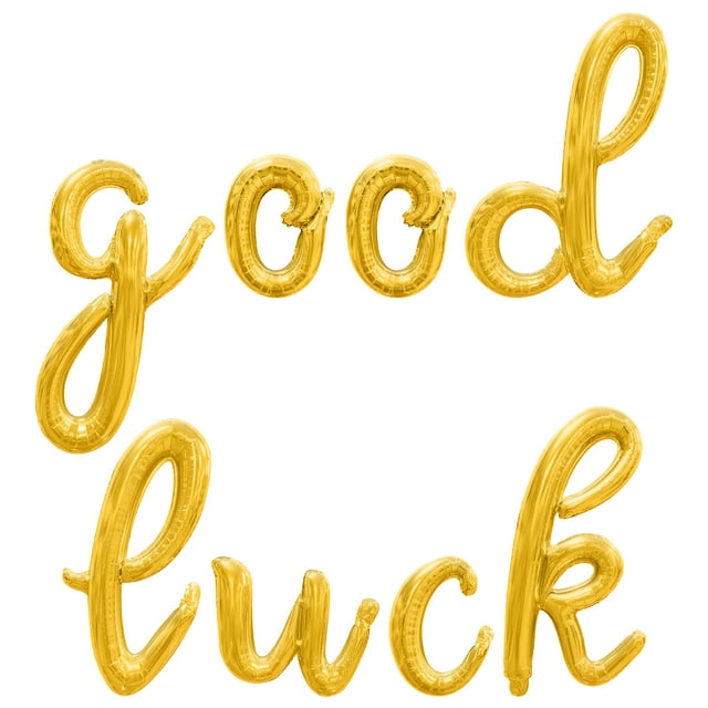 Cursive Script Letter Balloons - GOOD LUCK 16" Inch Alphabet Letters ...