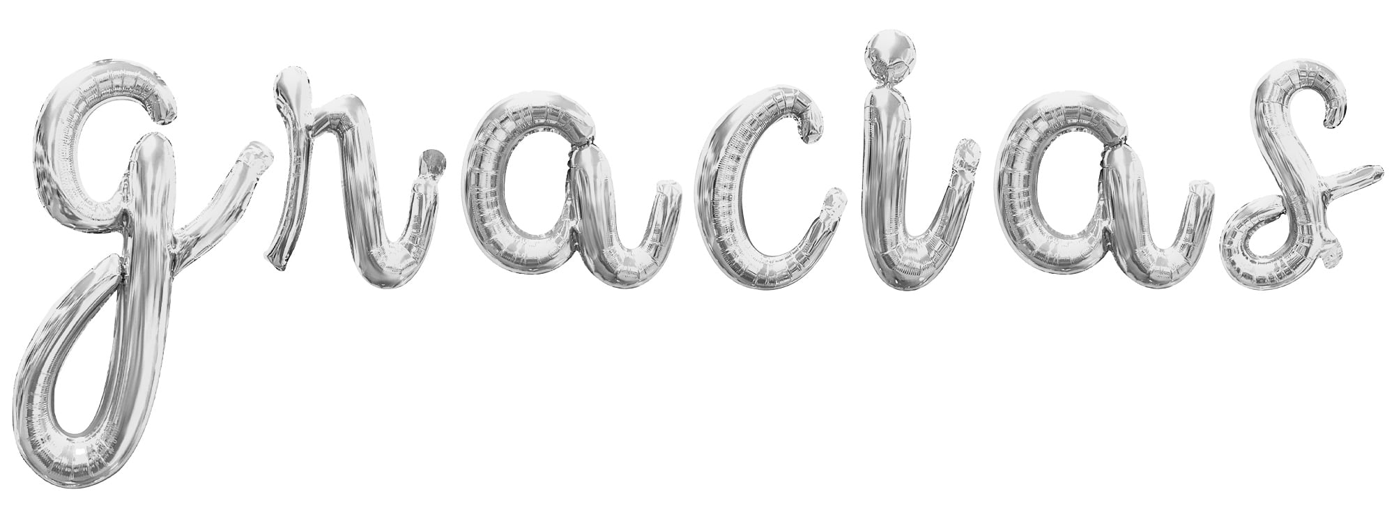 Cursive Script Letter Balloons - GRACIAS 16" Inch Alphabet Letters Foil ...