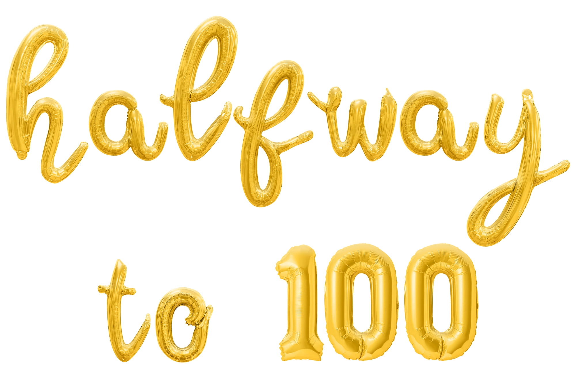 Cursive Script Letter Balloons - HALFWAY TO 100 16" Inch Alphabet ...