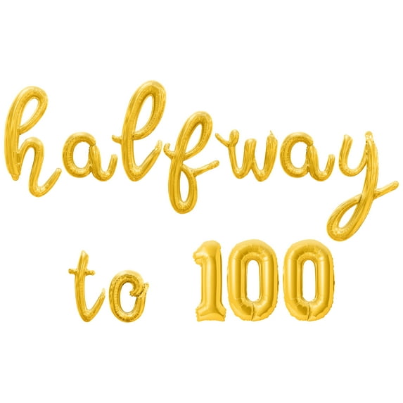 Cursive Script Letter Balloons - HALFWAY TO 100 16" Inch Alphabet ...
