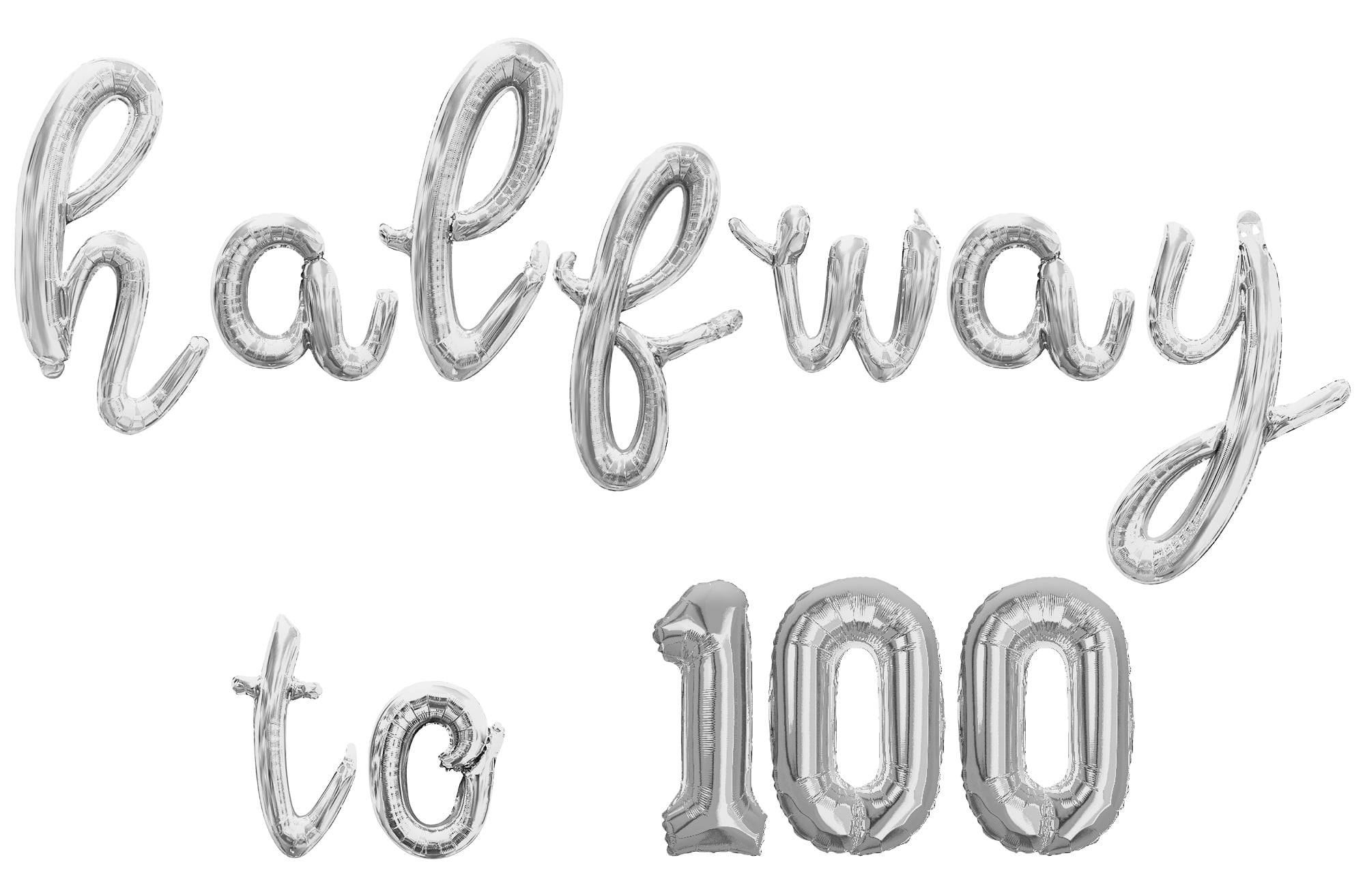 Cursive Script Letter Balloons - HALFWAY TO 100 16" Inch Alphabet ...
