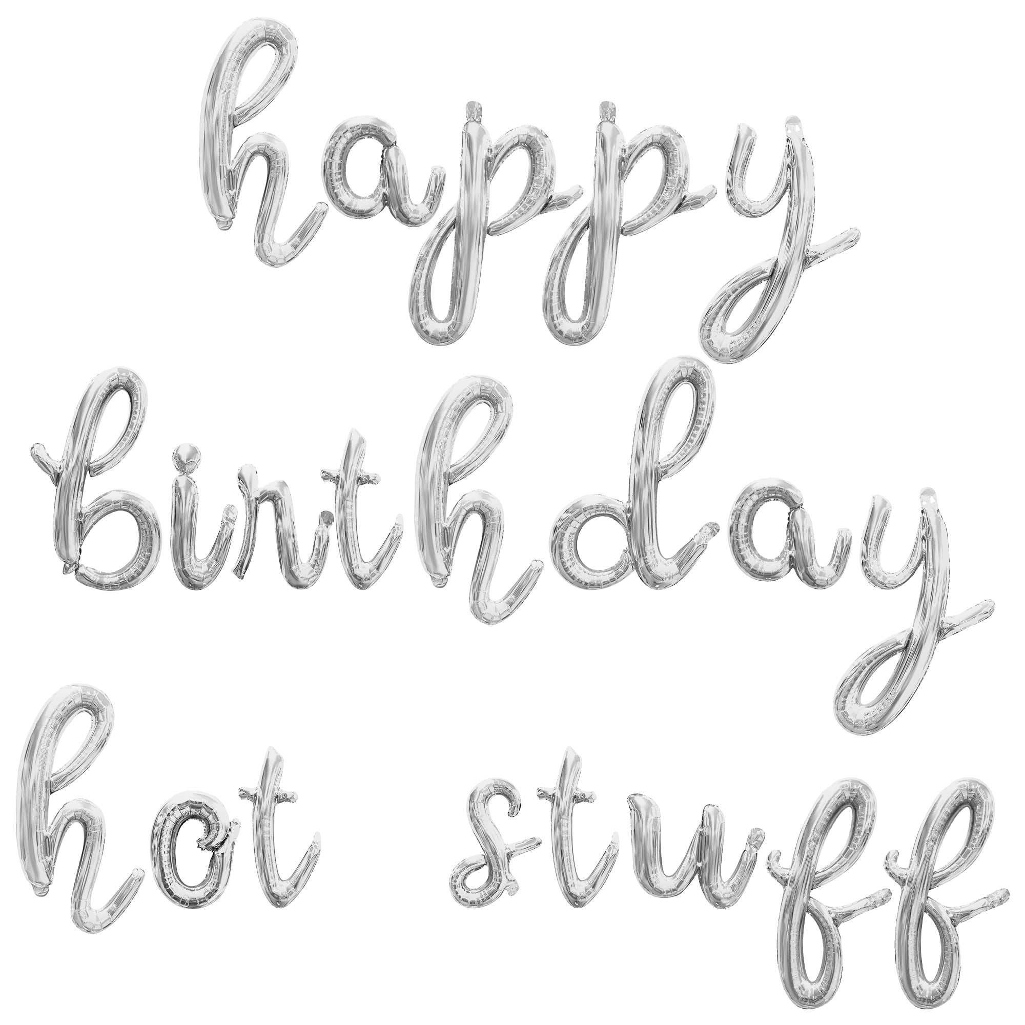 Cursive Script Letter Balloons - HAPPY BIRTHDAY HOT STUFF 16" Inch ...