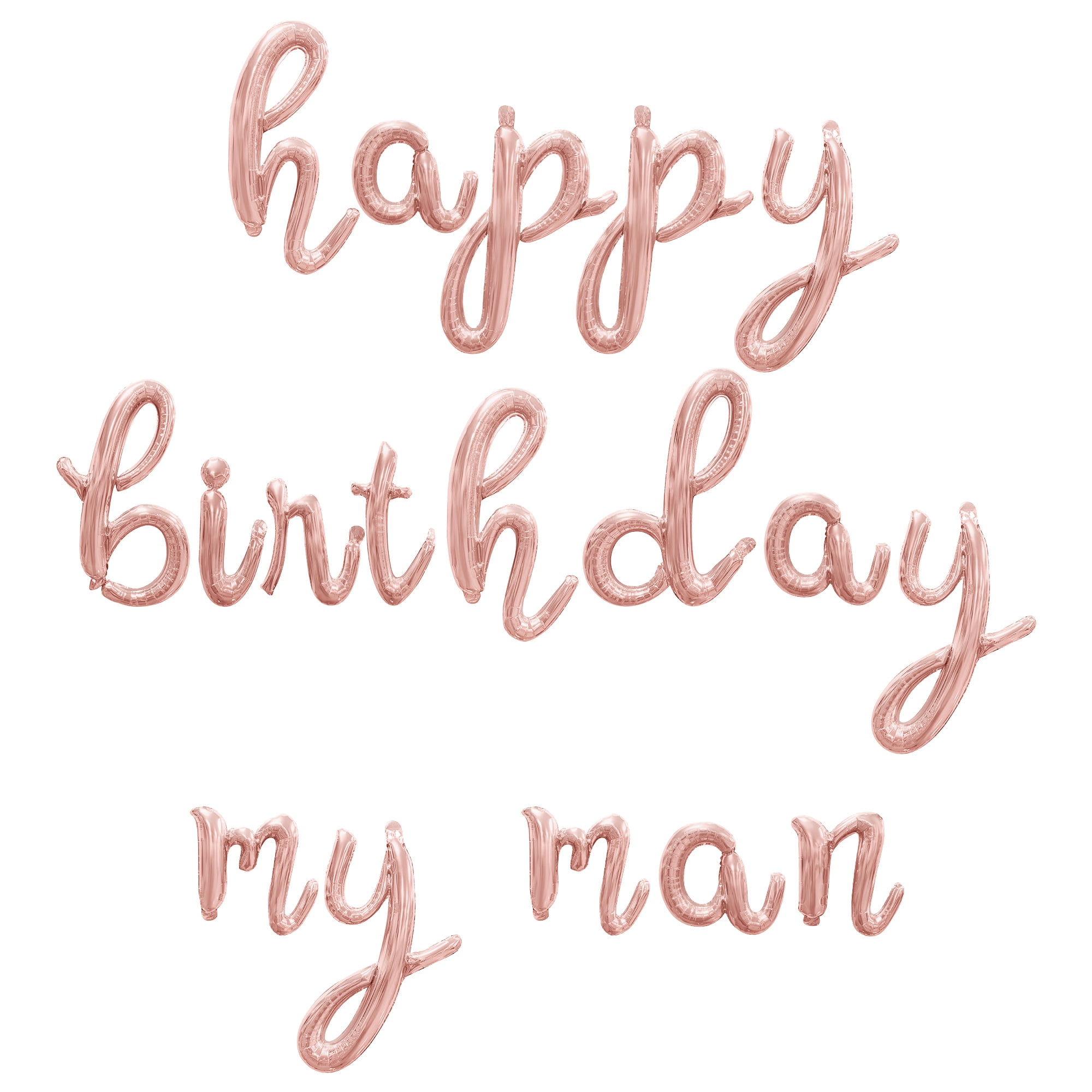 Cursive Script Letter Balloons - HAPPY BIRTHDAY MY MAN 16" Inch ...