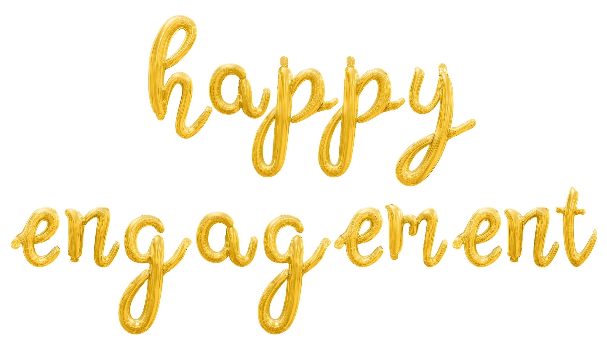 Cursive Script Letter Balloons - HAPPY ENGAGEMENT 16" Inch Alphabet ...
