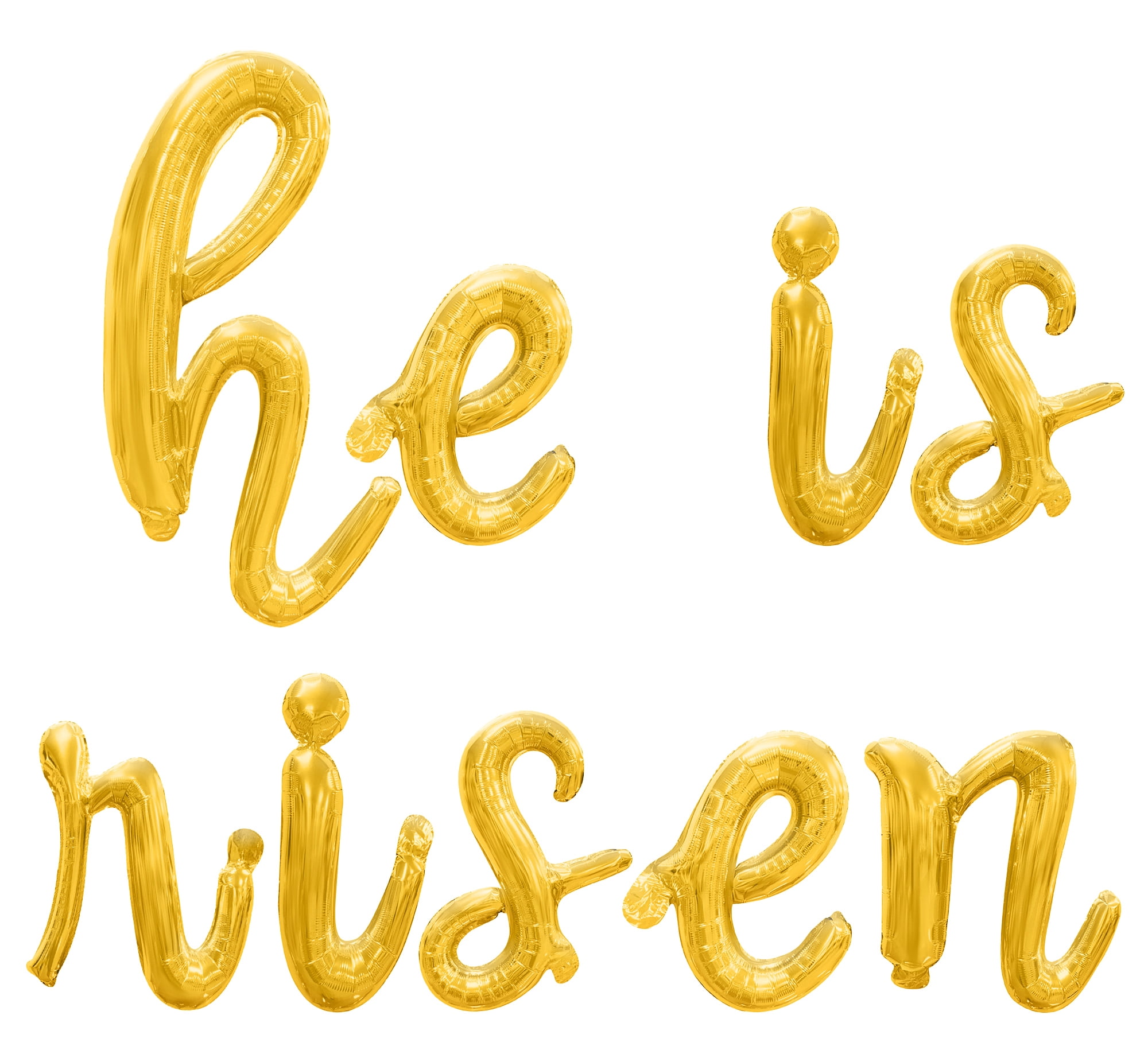 Cursive Script Letter Balloons - HE IS RISEN 16" Inch Alphabet Letters ...