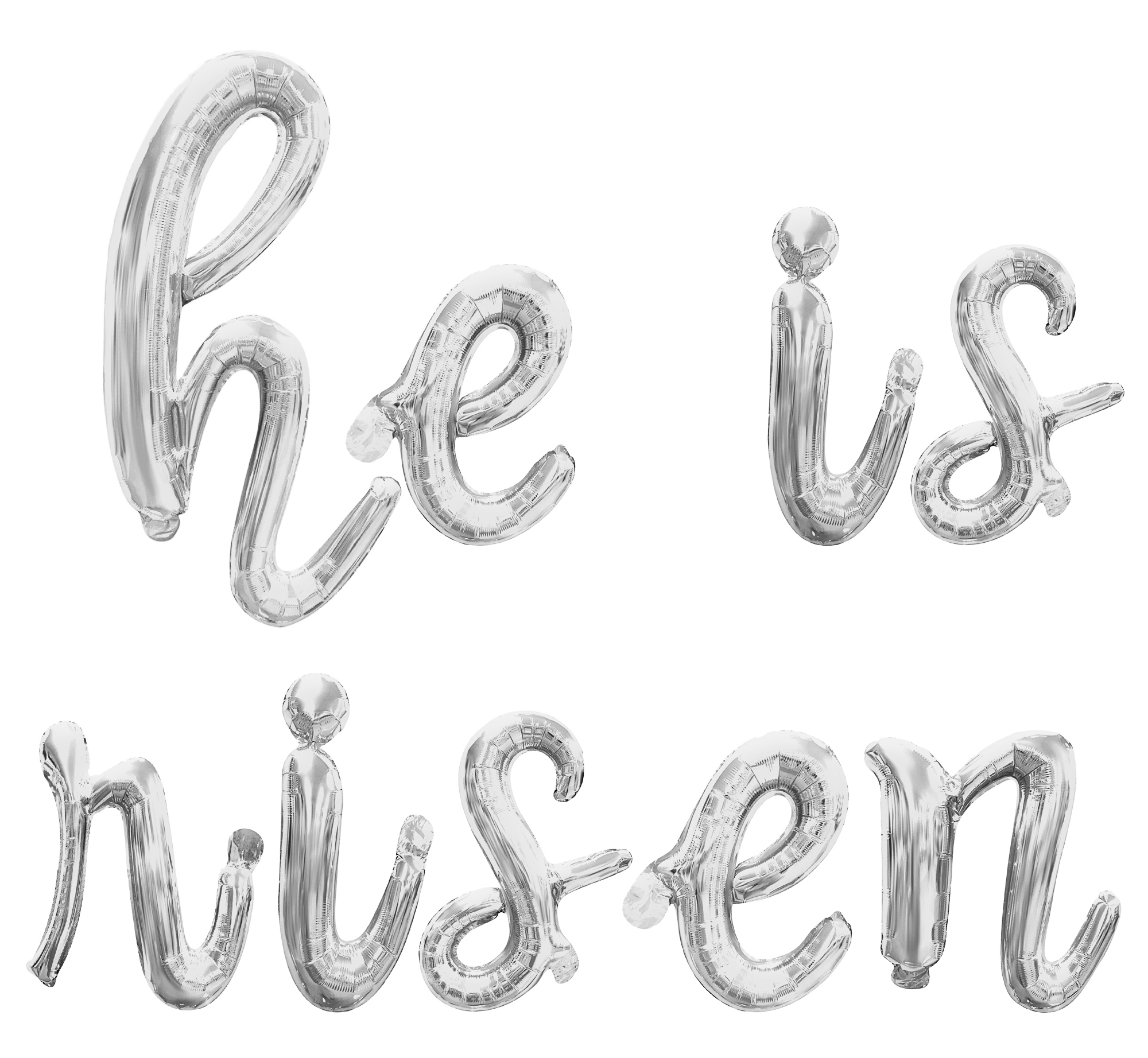 Cursive Script Letter Balloons - HE IS RISEN 16" Inch Alphabet Letters ...