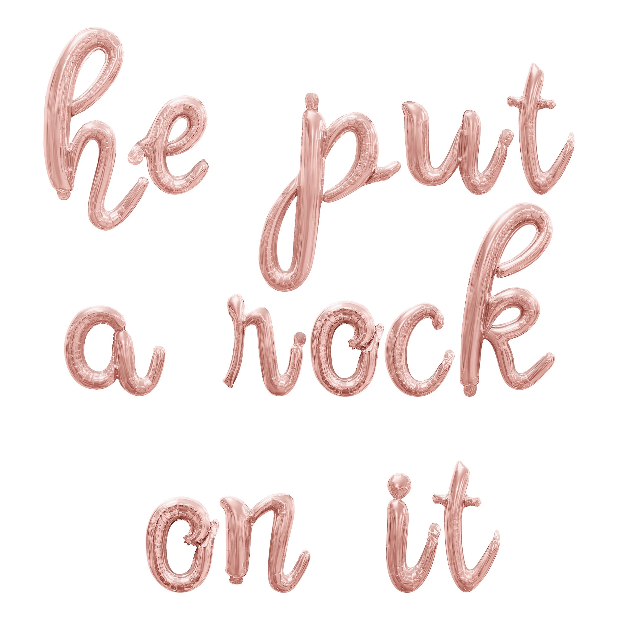 Cursive Script Letter Balloons - HE PUT A ROCK ON IT 16" Inch Alphabet ...