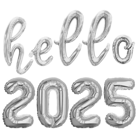 Cursive Script Letter Balloons - HELLO 2025 16" Inch Alphabet Letters ...