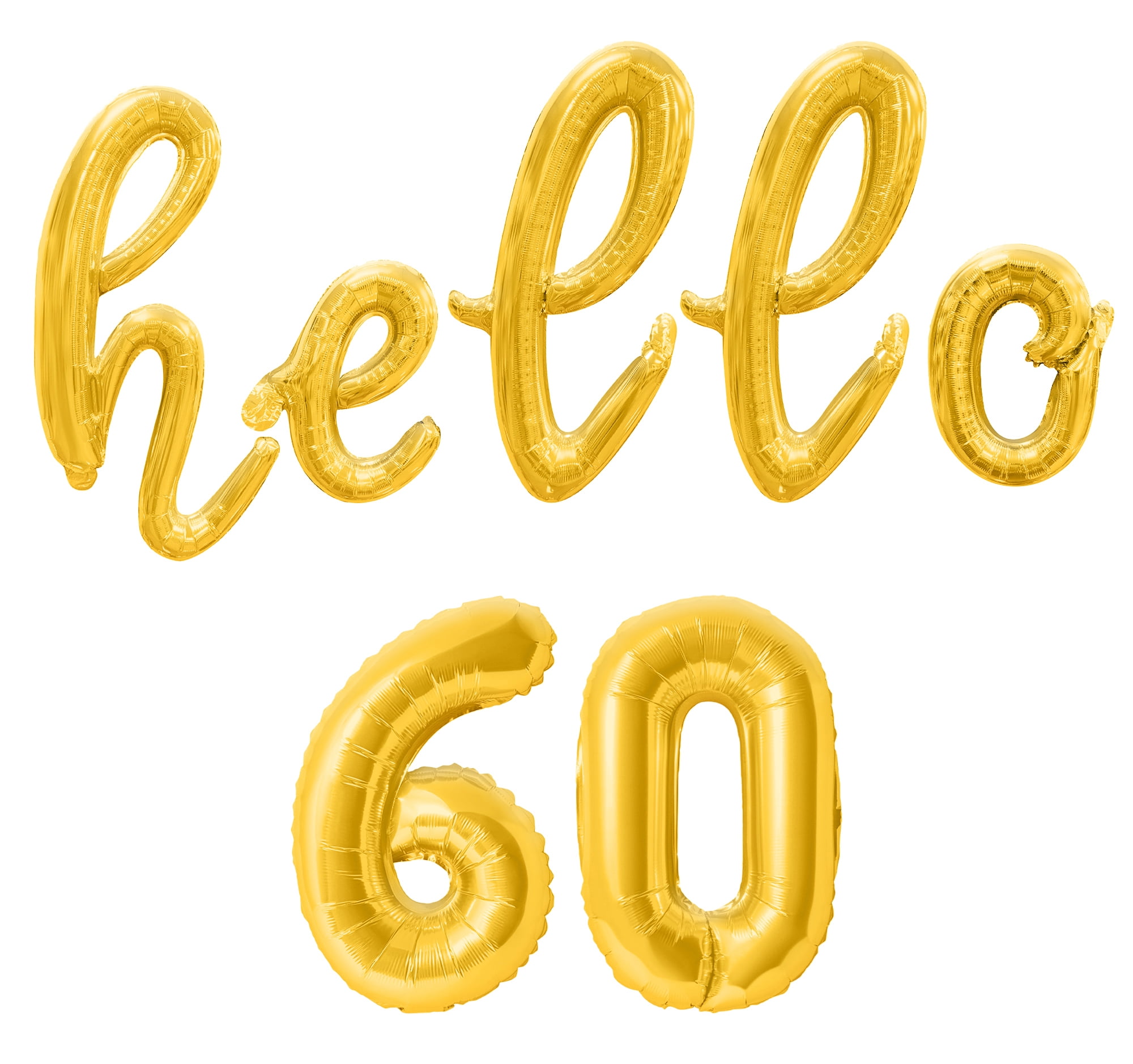 Cursive Script Letter Balloons - HELLO 60 16" Inch Alphabet Letters ...