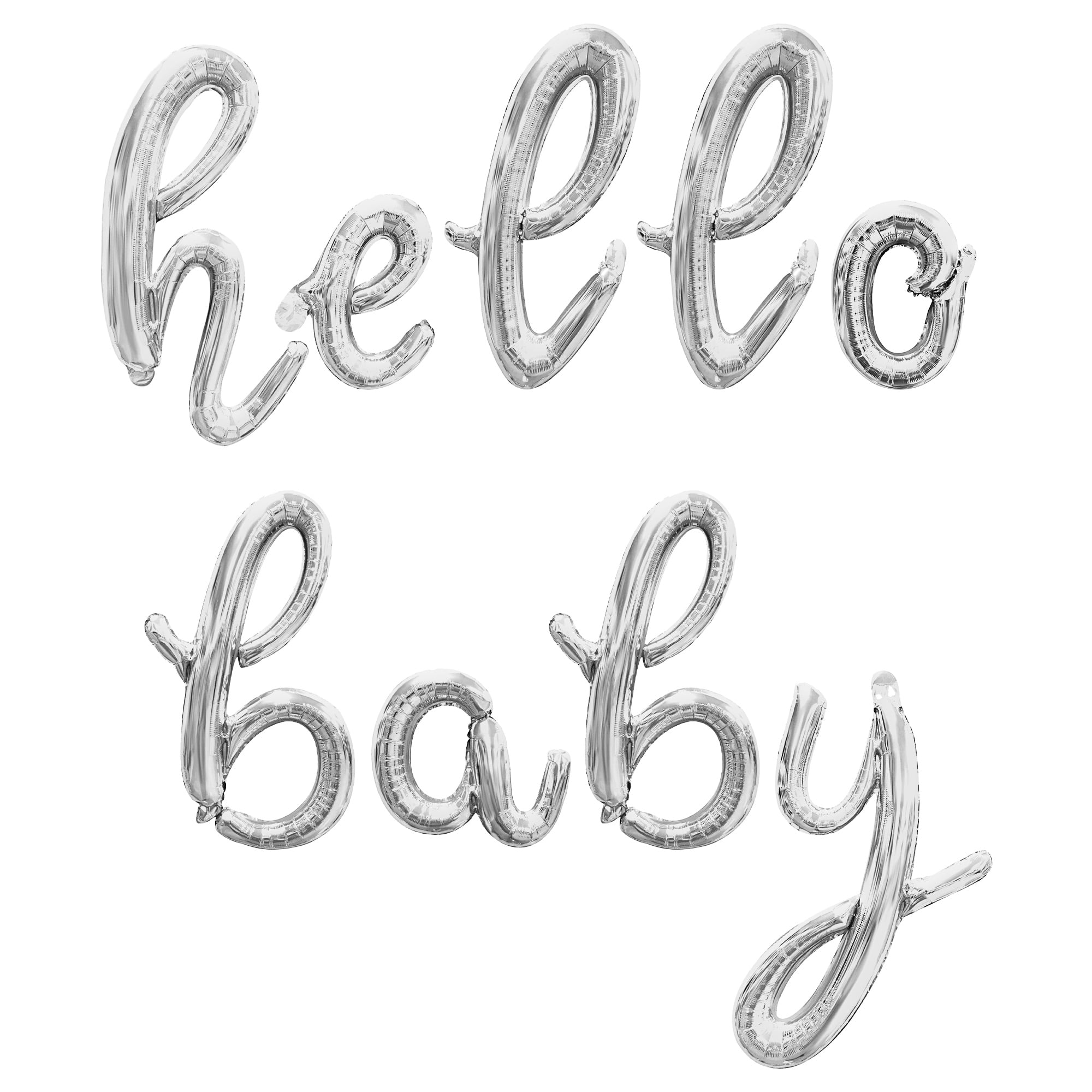 Cursive Script Letter Balloons - HELLO BABY 16" Inch Alphabet Letters ...